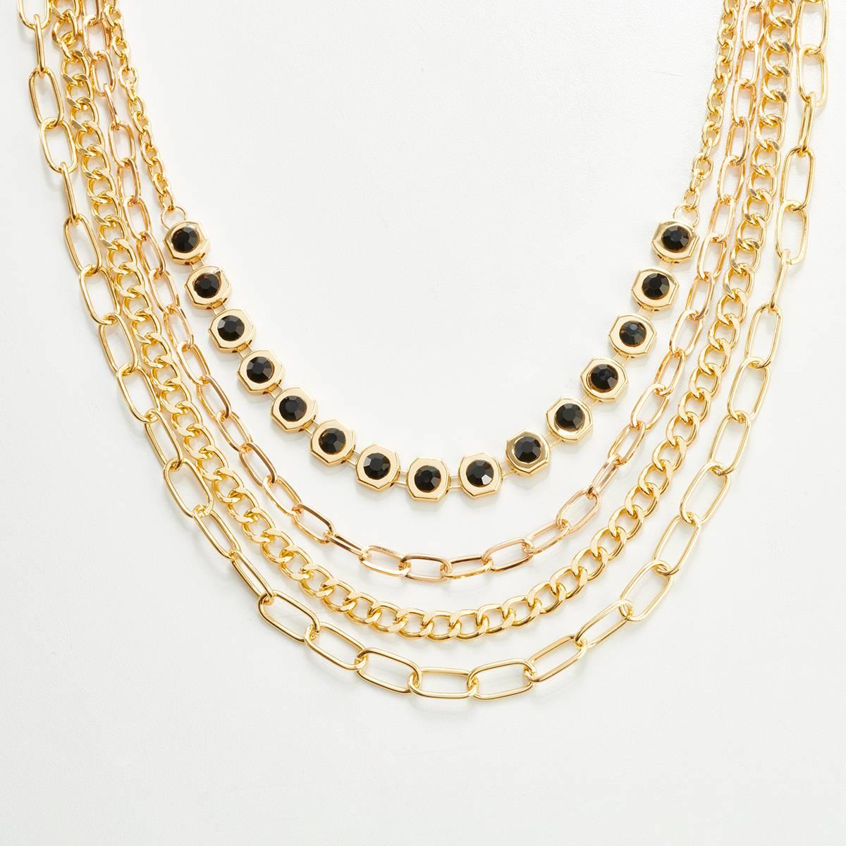 Click here for Ashley Cooper(tm) Gold-Plated 4-Row Layered Chain... prices
