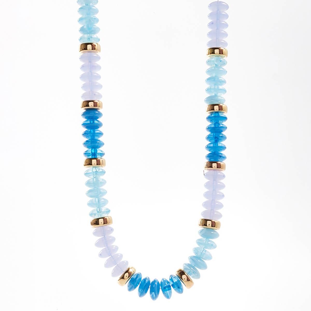 Click here for Ashley Cooper(tm) Gold-Plated Tonal Blue Stone Nec... prices