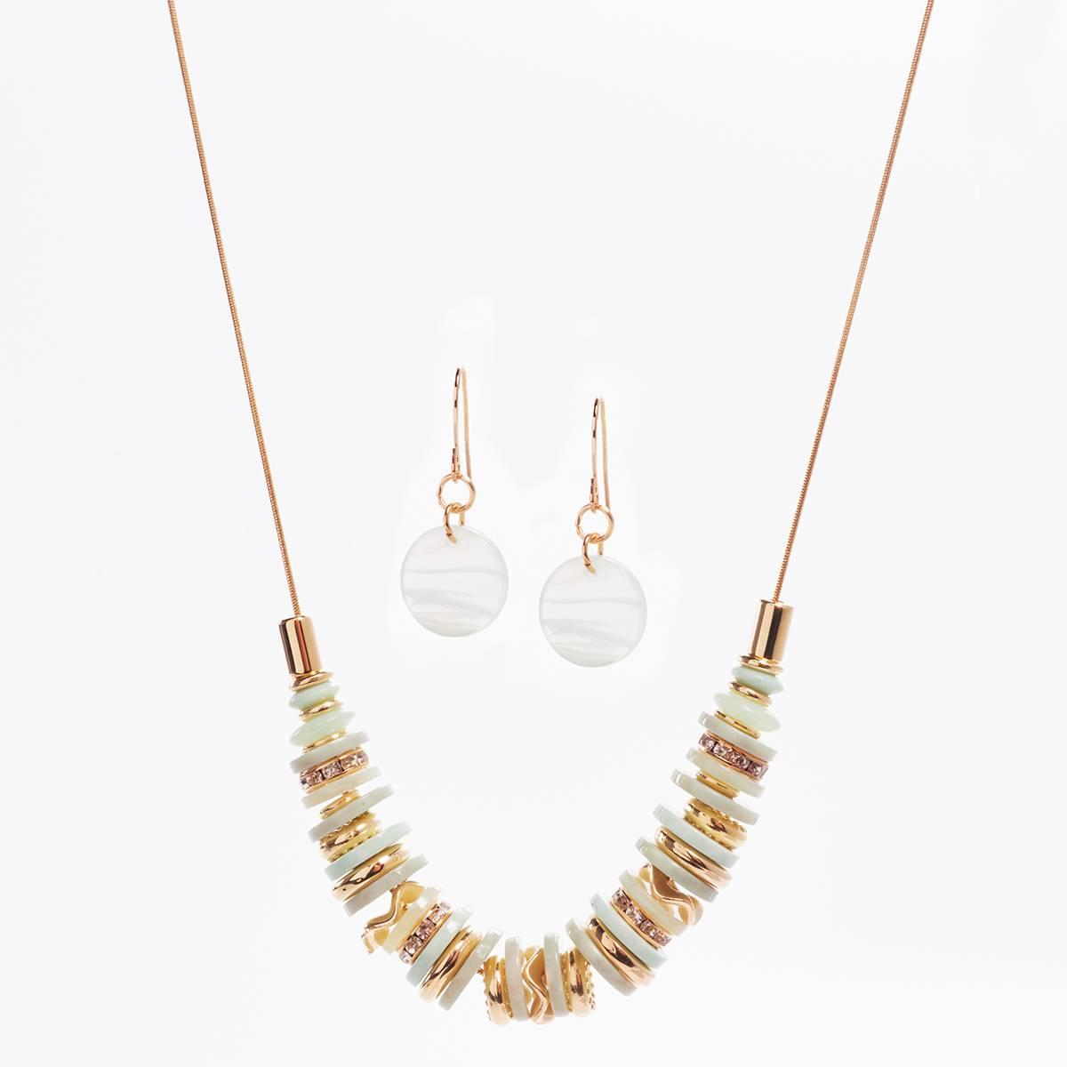 Click here for Ashley Cooper(tm) Matrix Resin Disc Beaded Necklac... prices