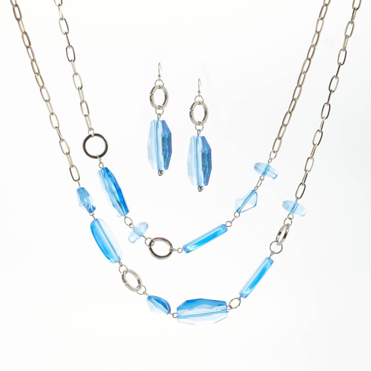 Click here for Ashley Cooper(tm) Sapphire Beaded Necklace & Earri... prices