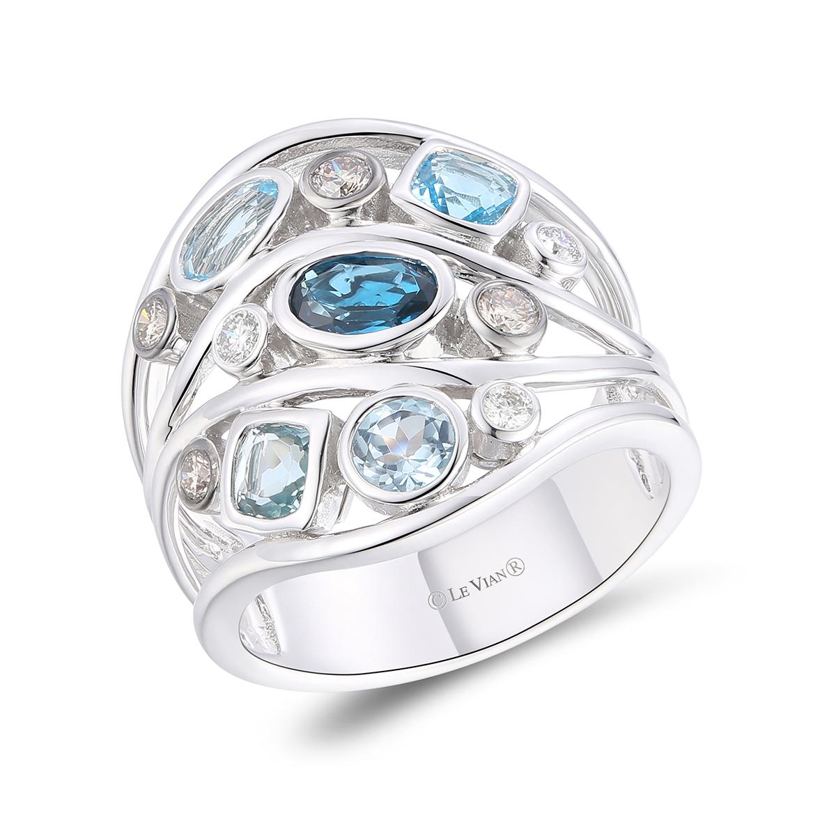 Click here for Le Vian Chocolatier(R) Blue Topaz & Diamond Asymme... prices