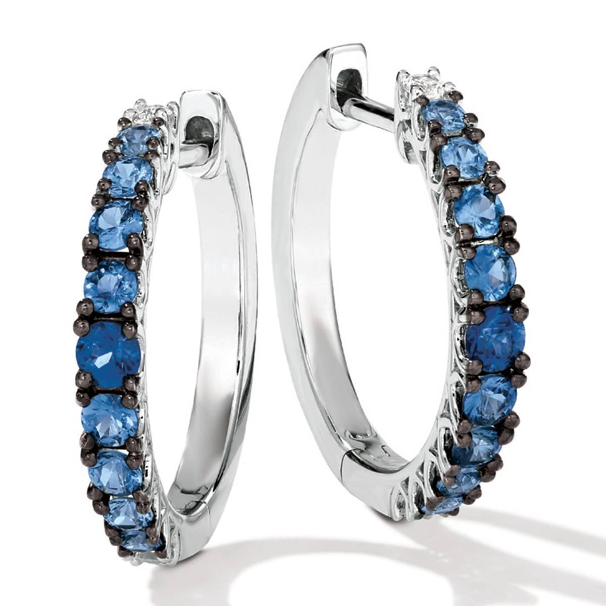 Click here for Le Vian(R) Denim Ombre(R) & White Sapphire Hoop Ea... prices
