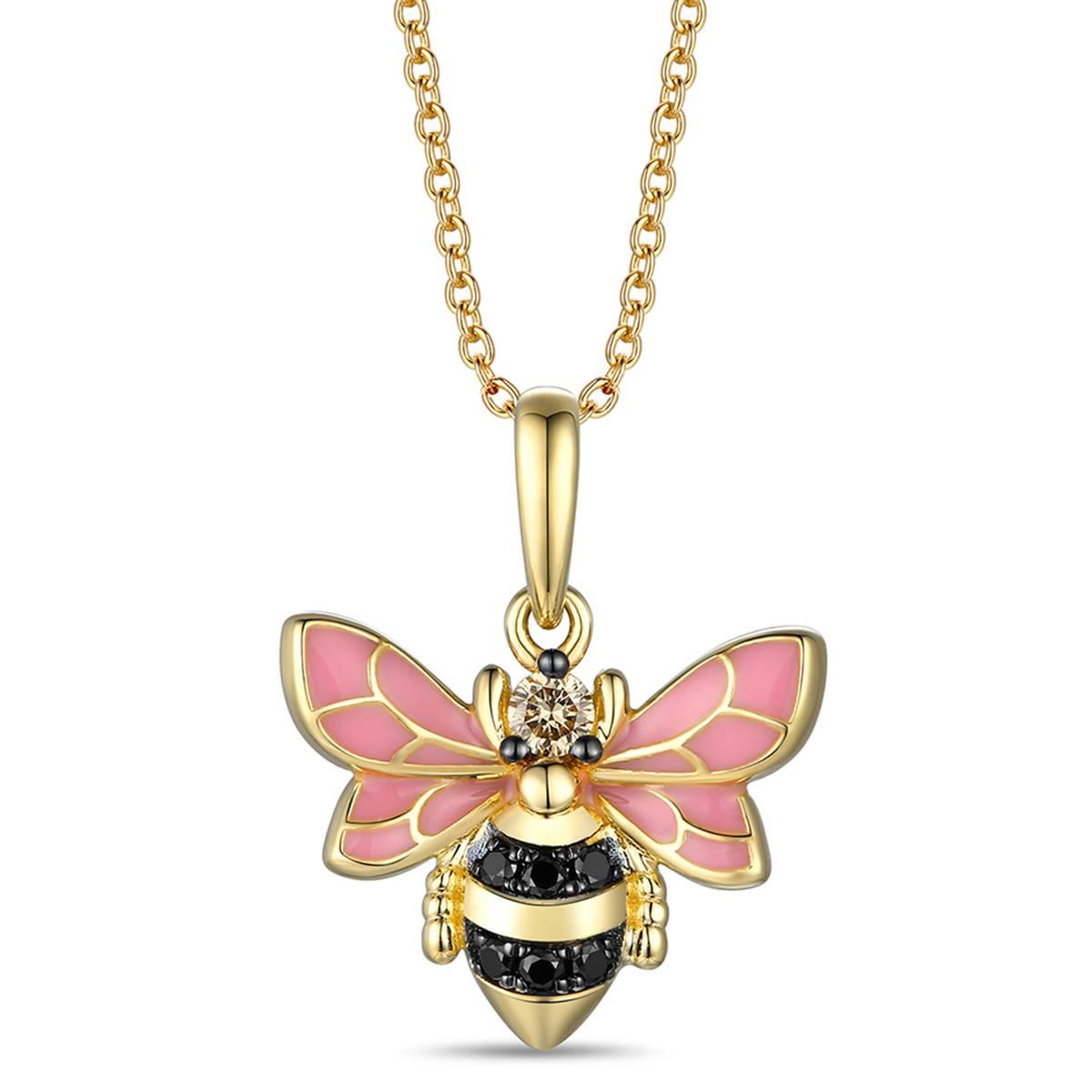 Click here for Le Vian(R) Nude & Blueberry Diamonds Bee Pendant N... prices