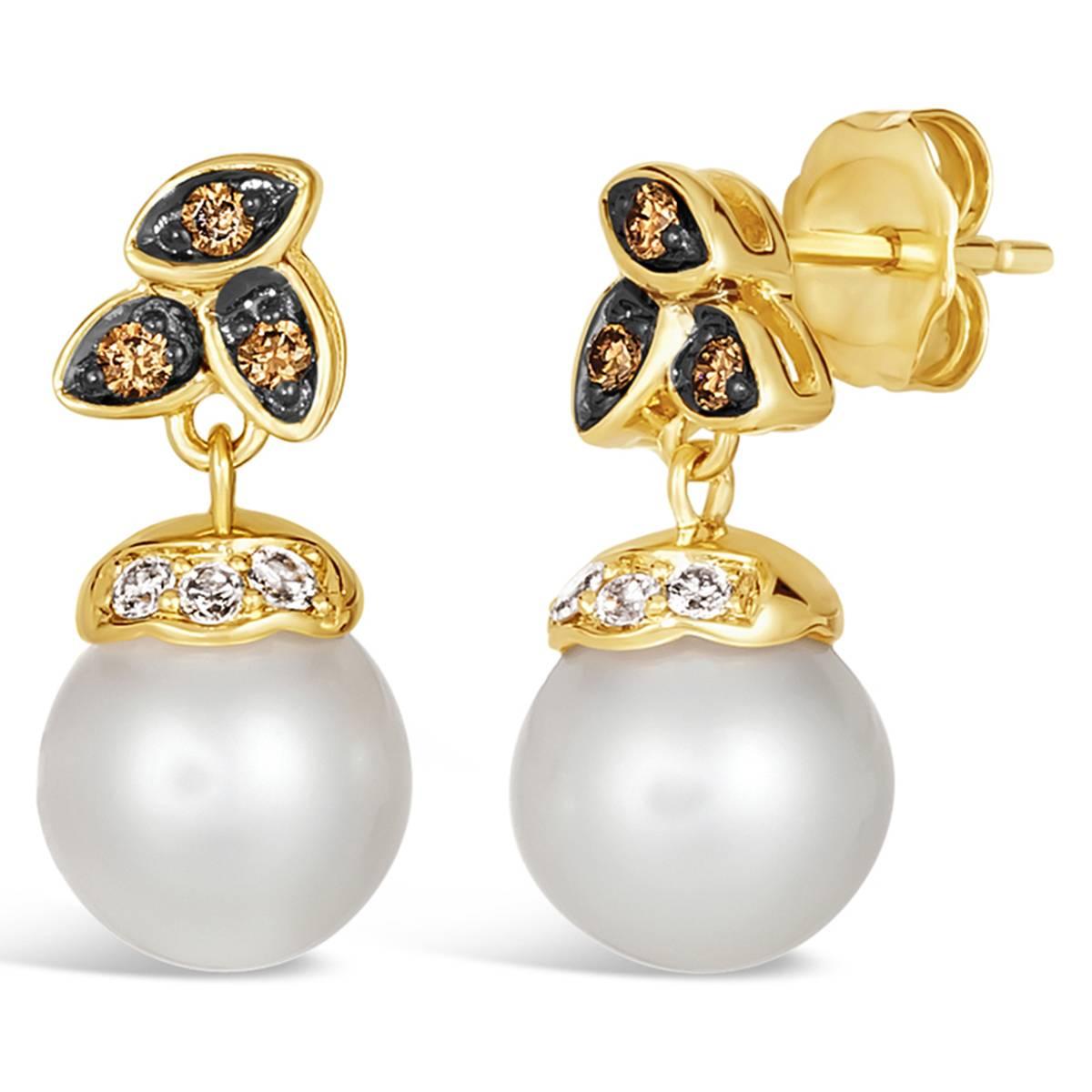 Click here for Le Vian(R) Vanilla Pearls(tm) & Diamond  Drop Earr... prices
