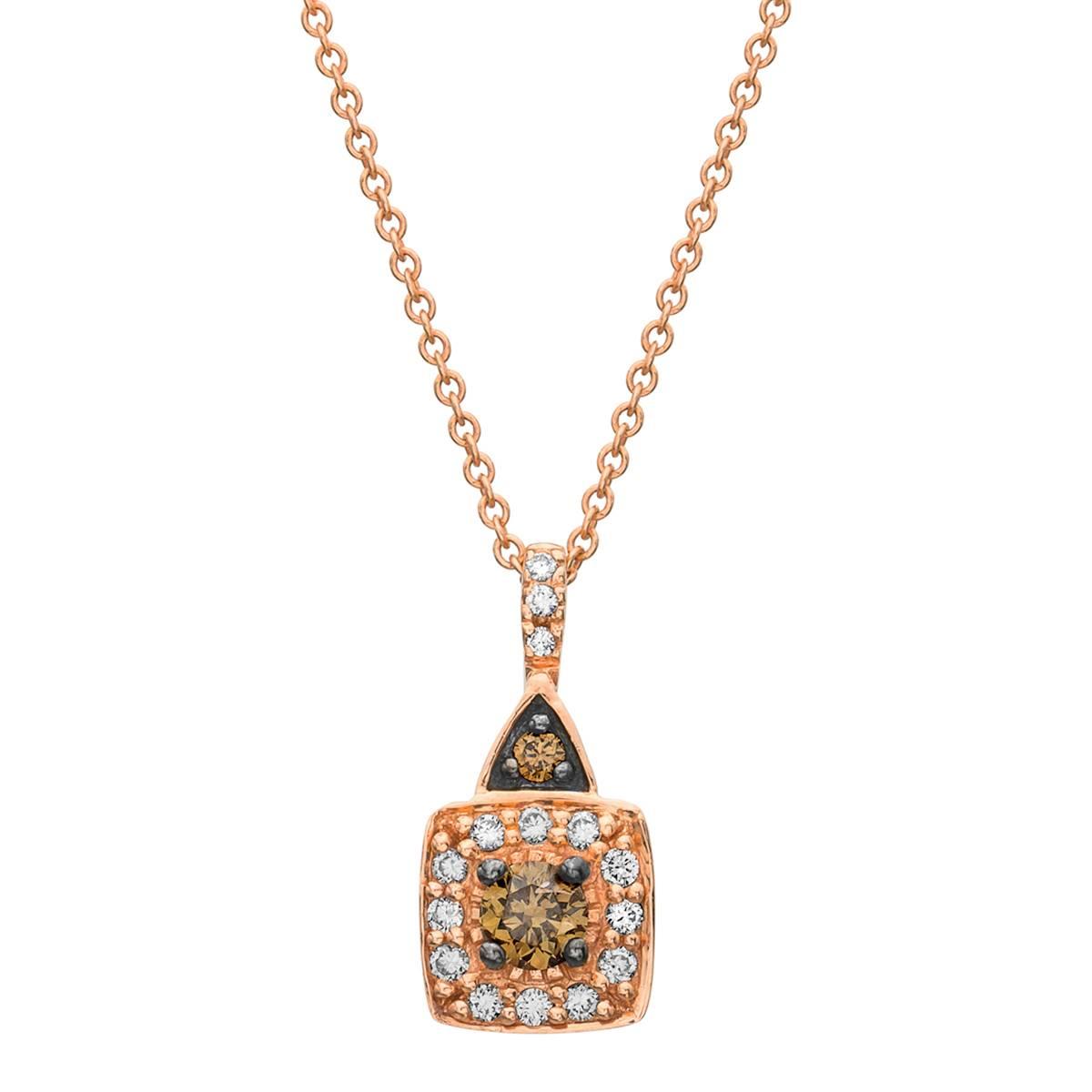 Click here for Le Vian(R) 14kt. Rose Gold 1/6ctw. Diamond Pendant... prices