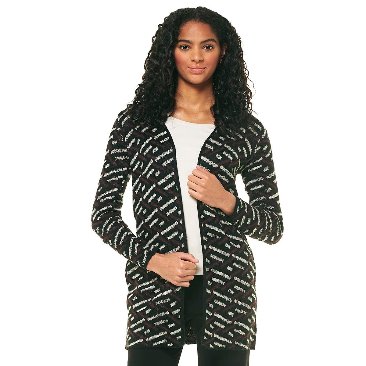 Click here for Womens By Design Long Sleeve Abstract Cardigan prices