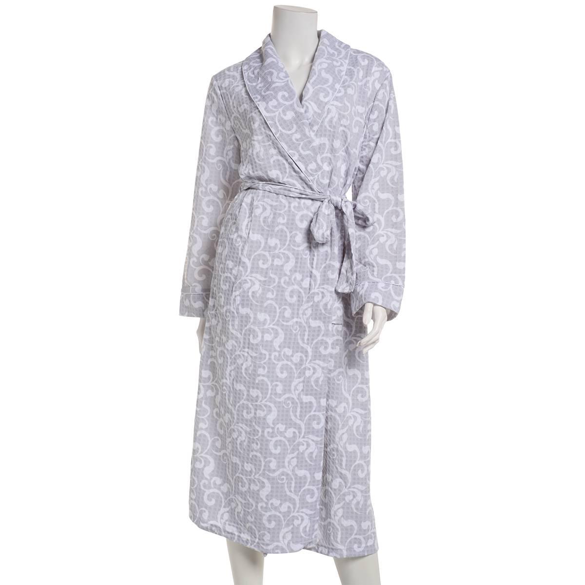 Click here for Womens Jasmine Rose Swirls Houndstooth Shawl Robe prices