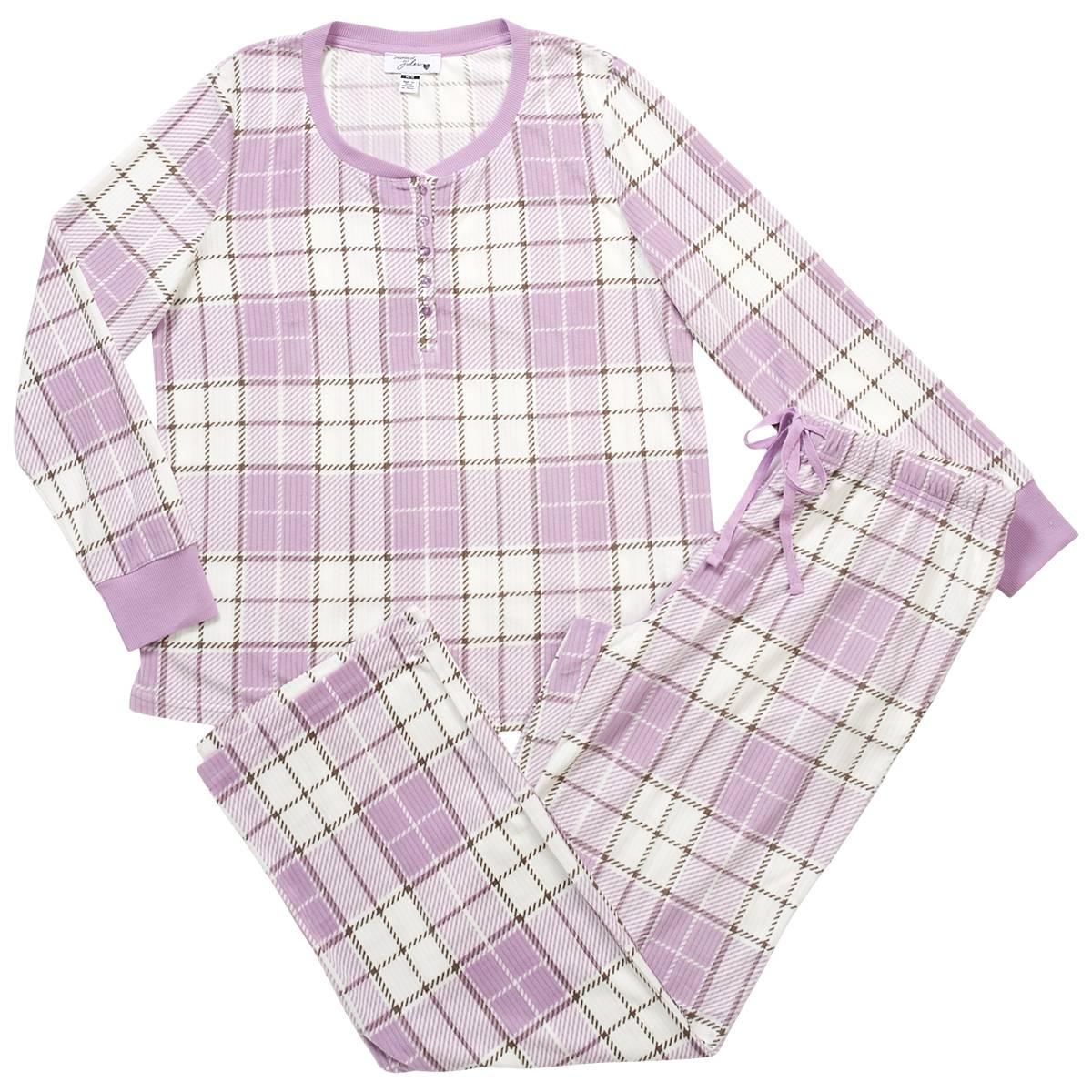 Click here for Womens Dreaming Of Jules Plaid Henley Pajama Set prices