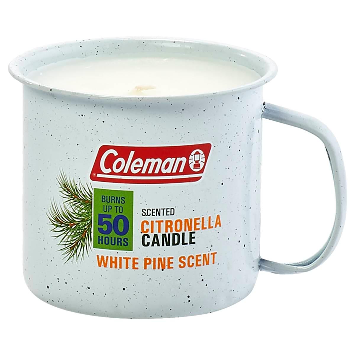 Click here for Coleman White Pine Scented Citronella Candle prices