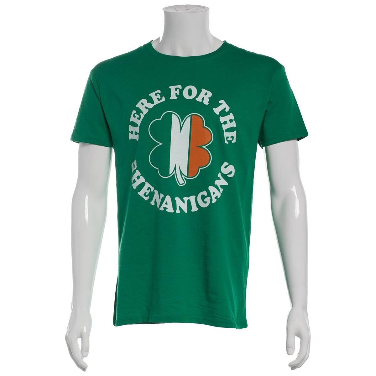 Click here for Young Mens Here For The Shenanigans Short Sleeve T... prices