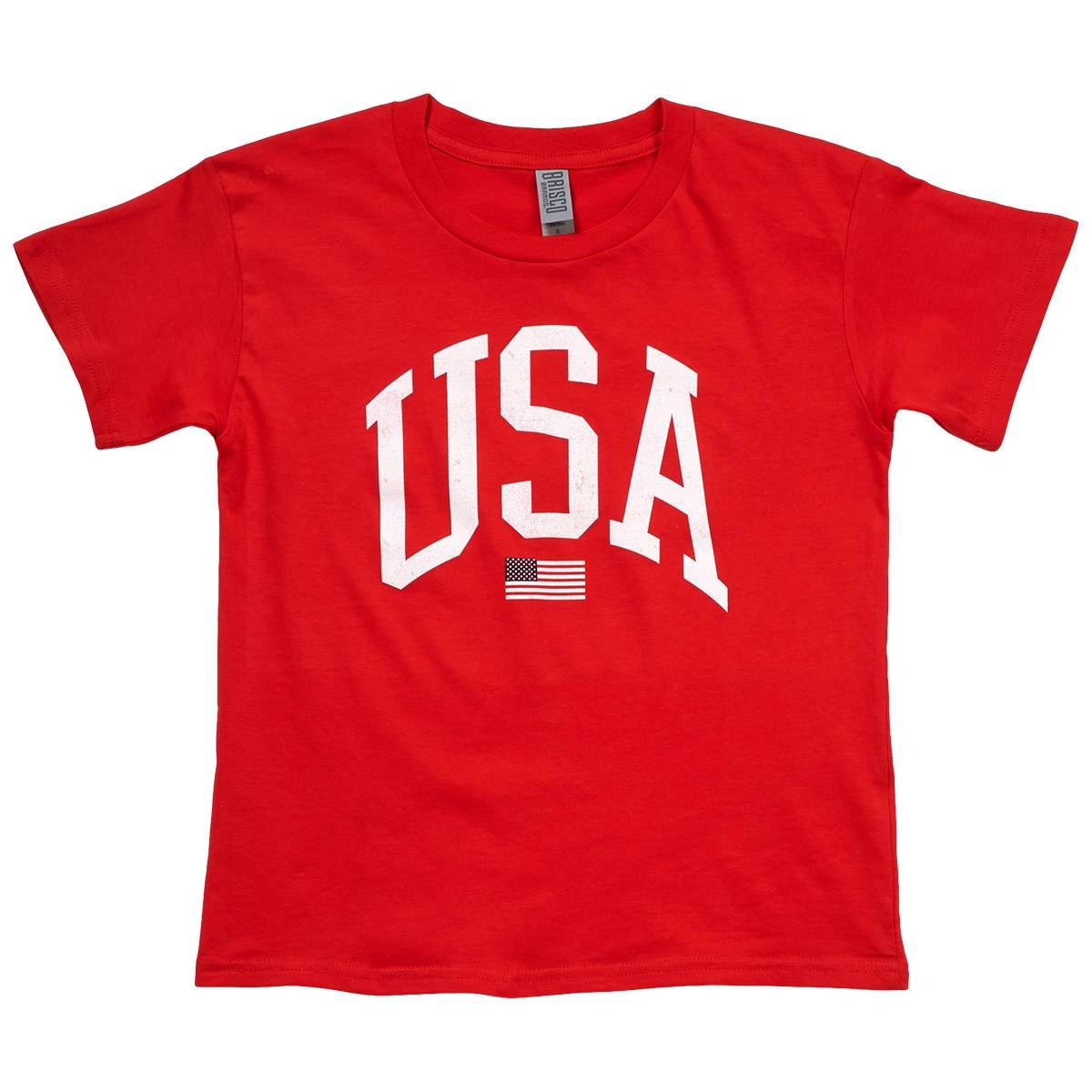 Click here for Boys (8-20) USA Flag Short Sleeve Tee prices