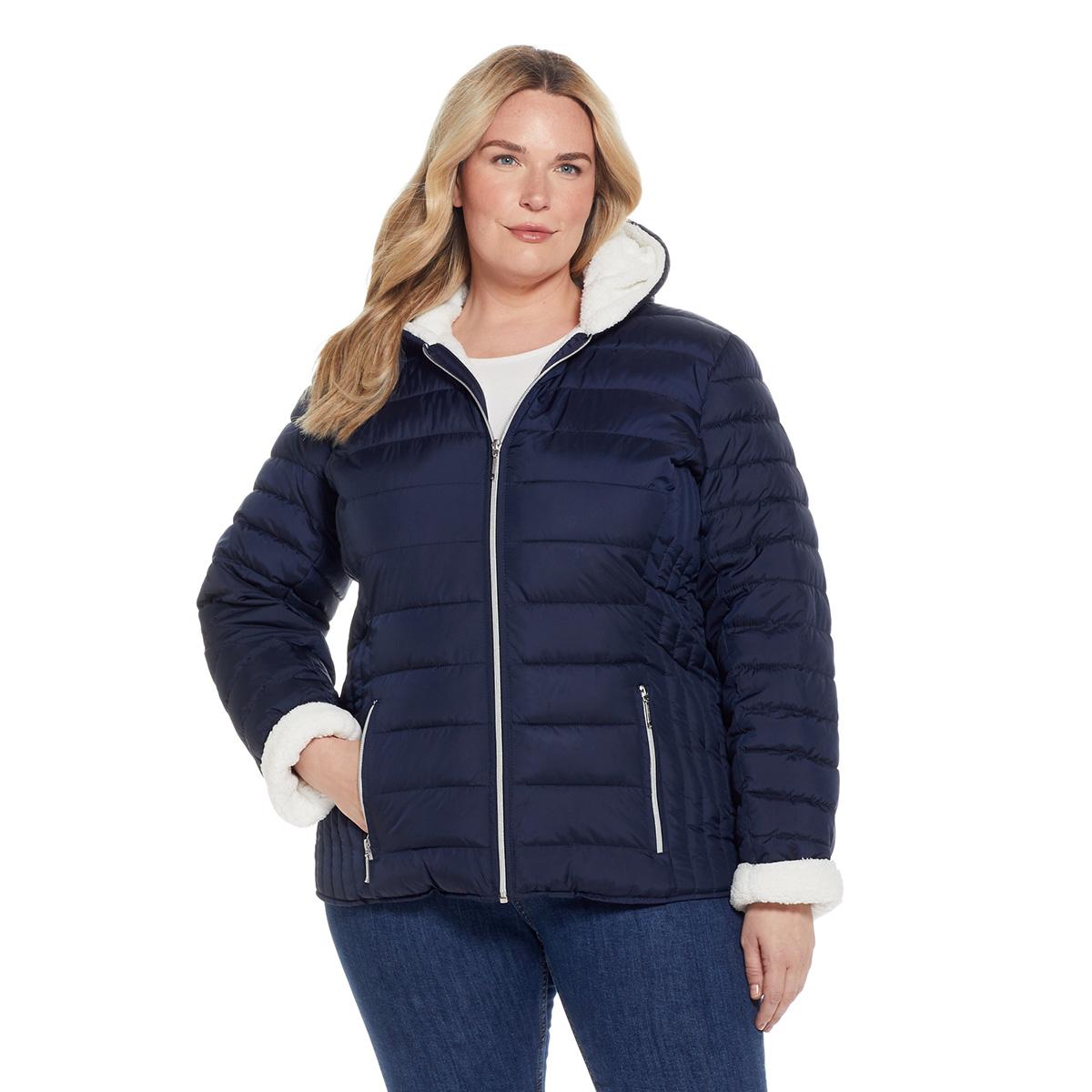 Click here for Plus Size Weatherproof(R) Sherpa Lined Puffer Jack... prices