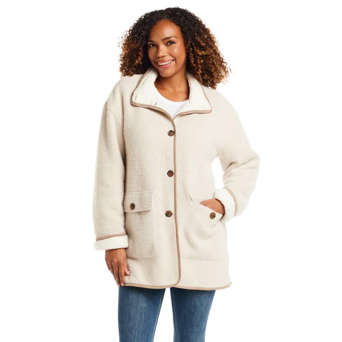 Click here for Petites Weatherproof Sherpa Lined Coatigan with St... prices