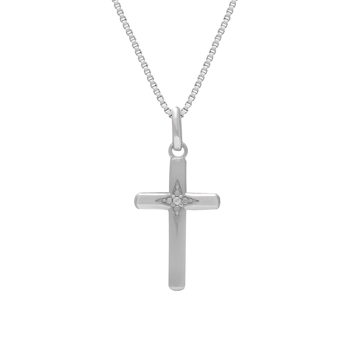 Click here for Gianni Argento Sterling Silver Diamond Accent Cros... prices