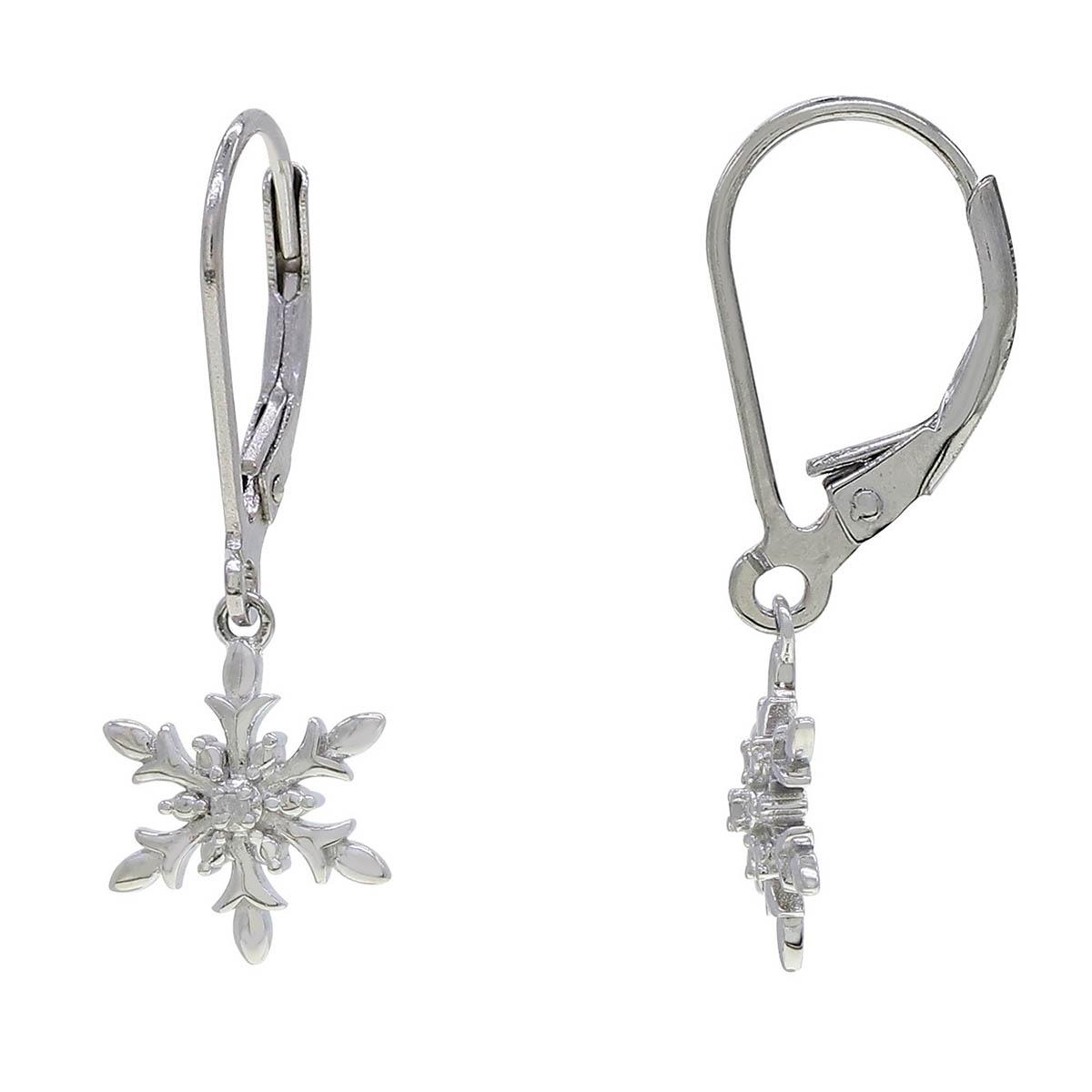 Click here for Gianni Argento Sterling Silver Snowflake Leverback... prices