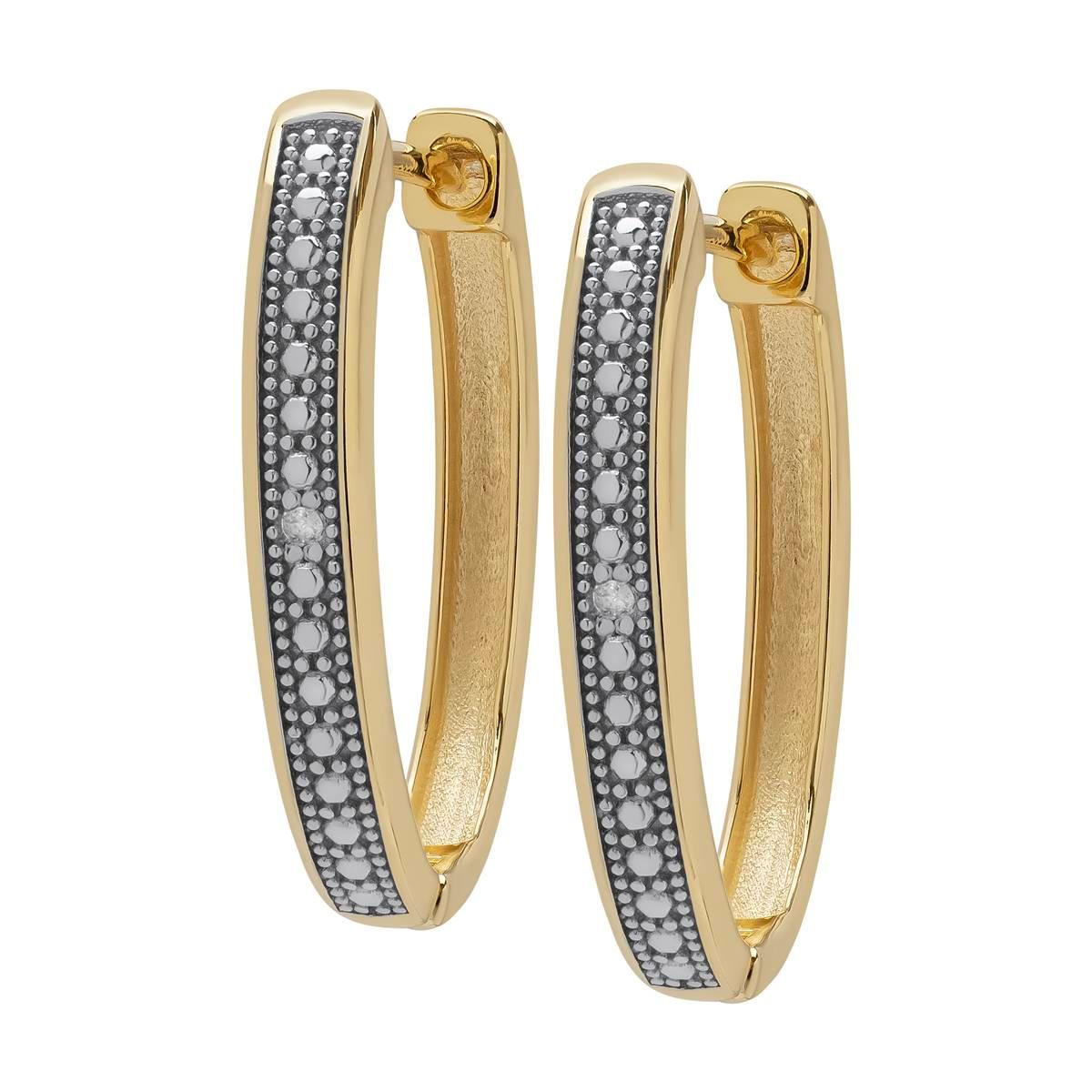 Click here for Gianni Argento Yellow Gold Plated Diamond Accent H... prices