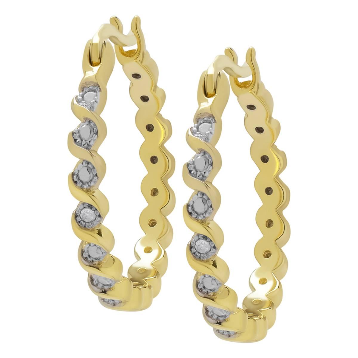 Click here for Gianni Argento 14kt. Plated Gold  Diamond Accent S... prices