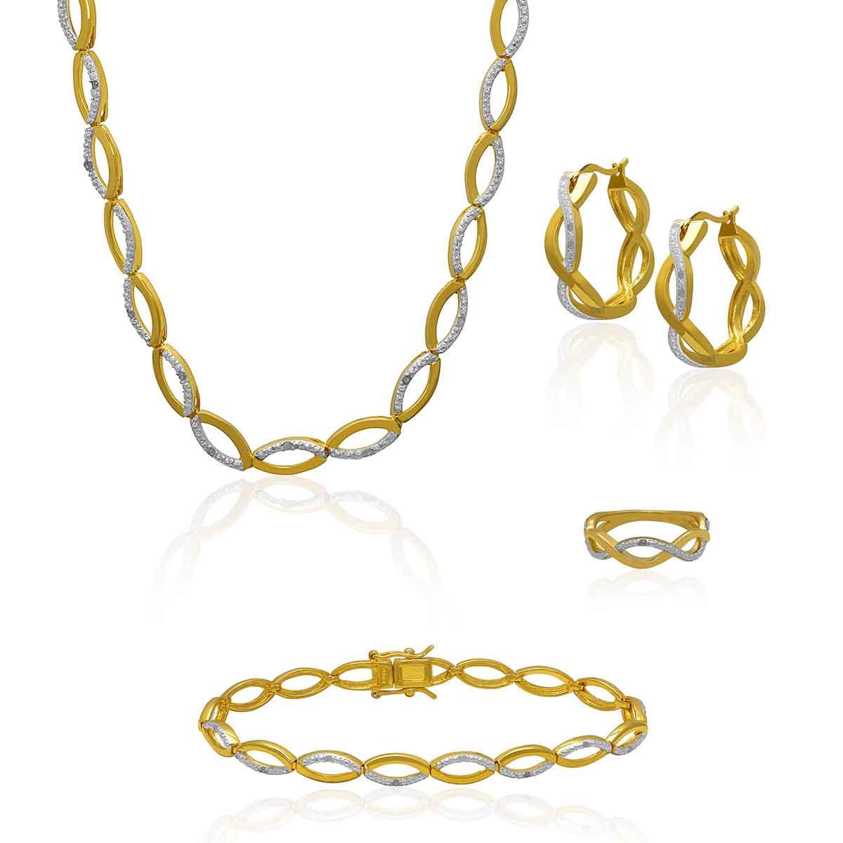 Click here for Gianni Argento Gold-Plated 1/4ctw. Diamond Infinit... prices
