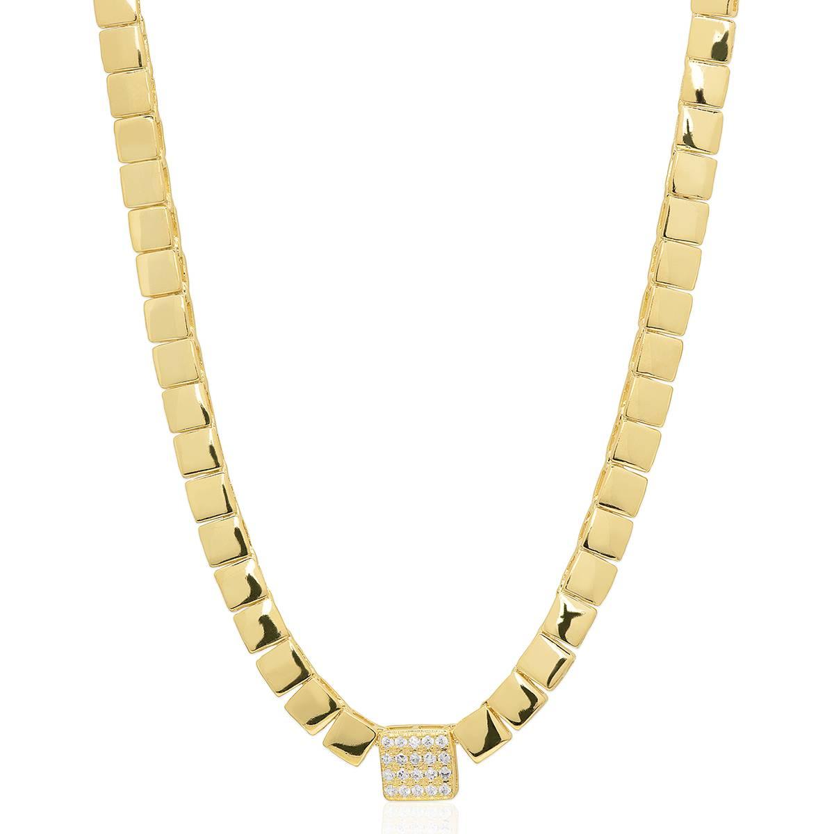 Click here for Gianni Argento 1/10ctw. Diamond Square Link Neckla... prices
