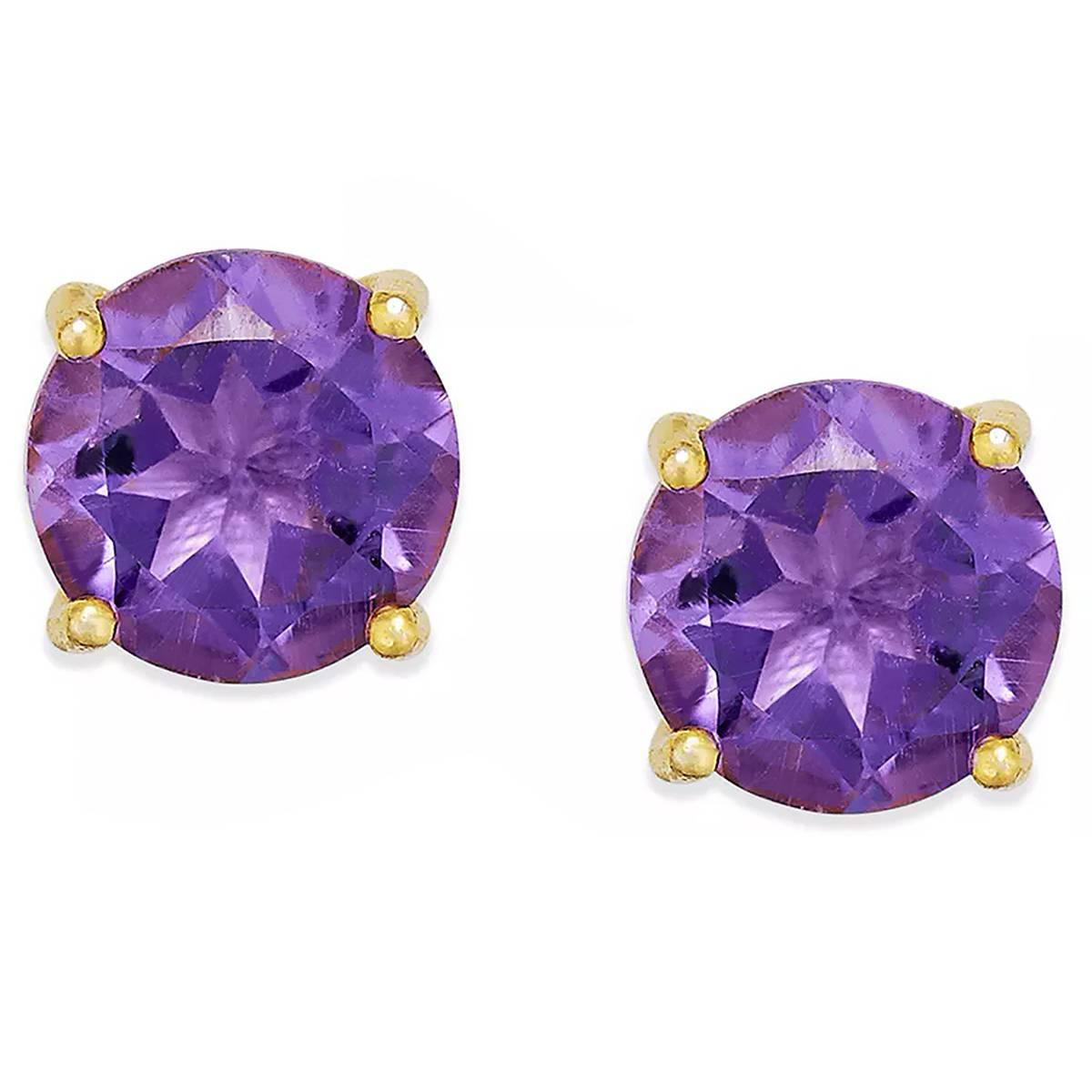 Click here for Gianni Argento 6mm Round Amethyst Stud Earrings prices