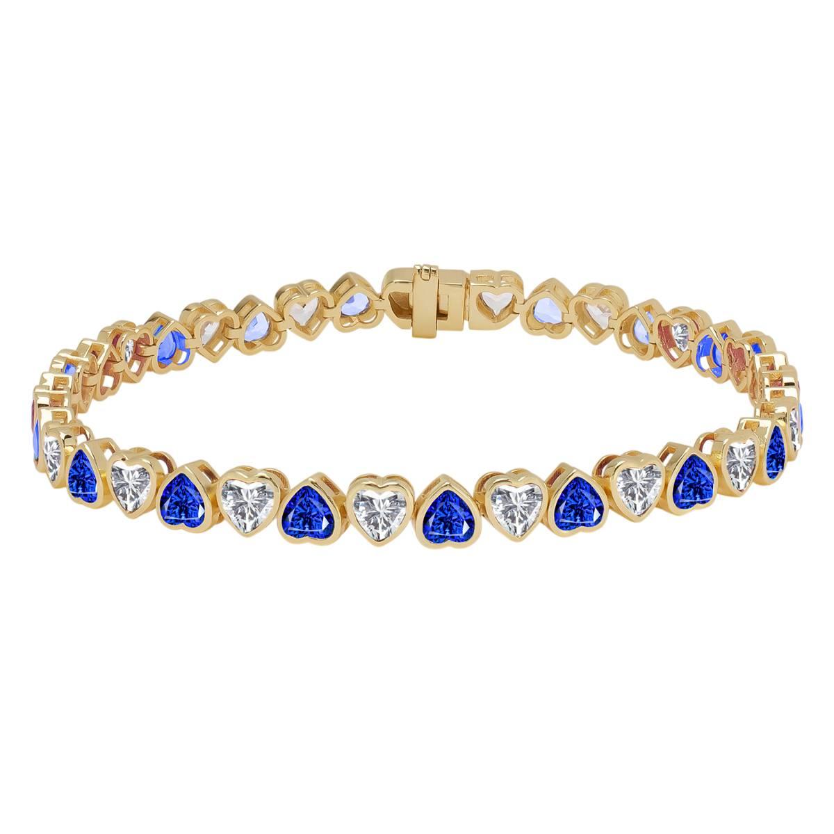Click here for Gianni Argento Gold Plated Lab Sapphire Heart Beze... prices