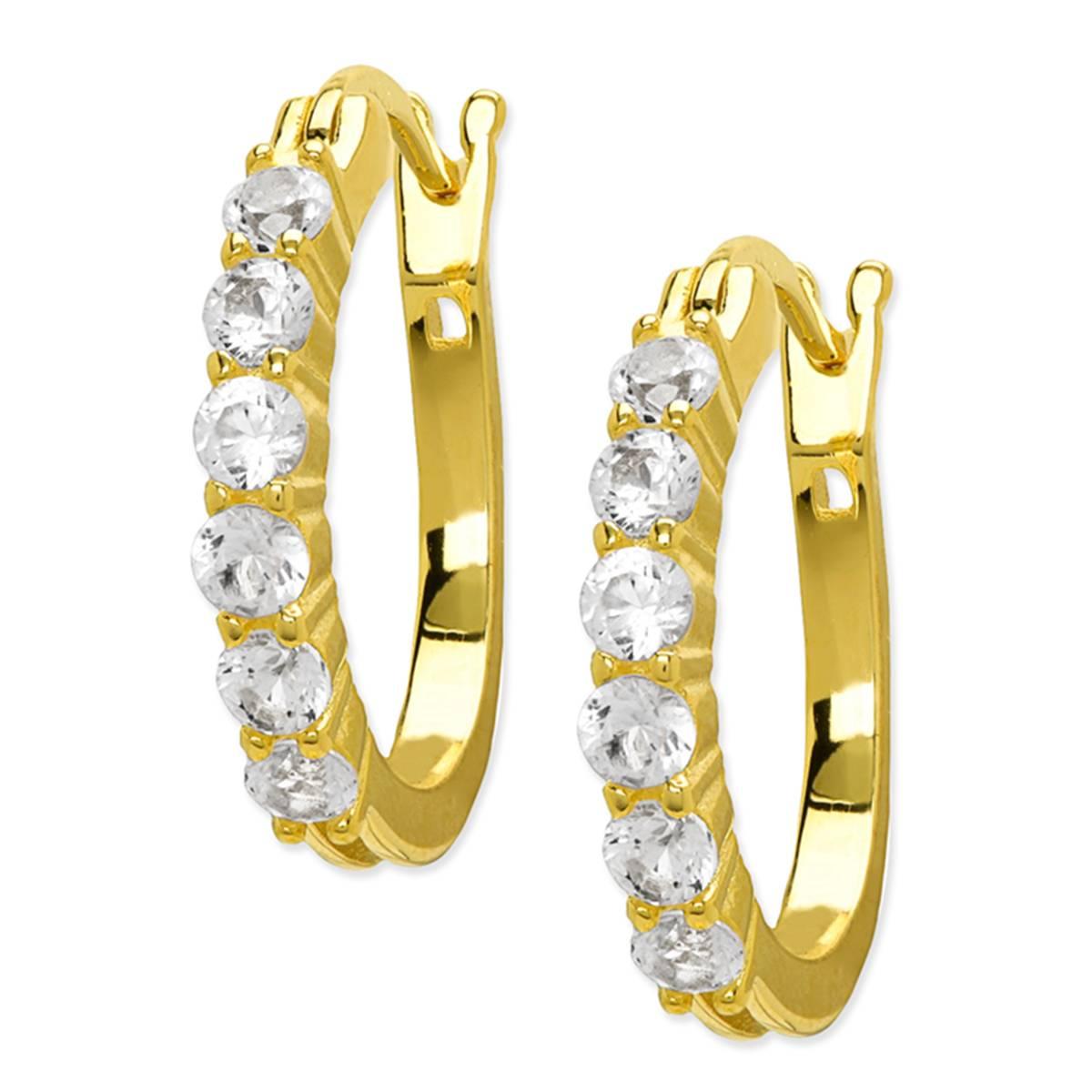 Click here for Gianni Argento Lab White Sapphire Hoop Earrings prices