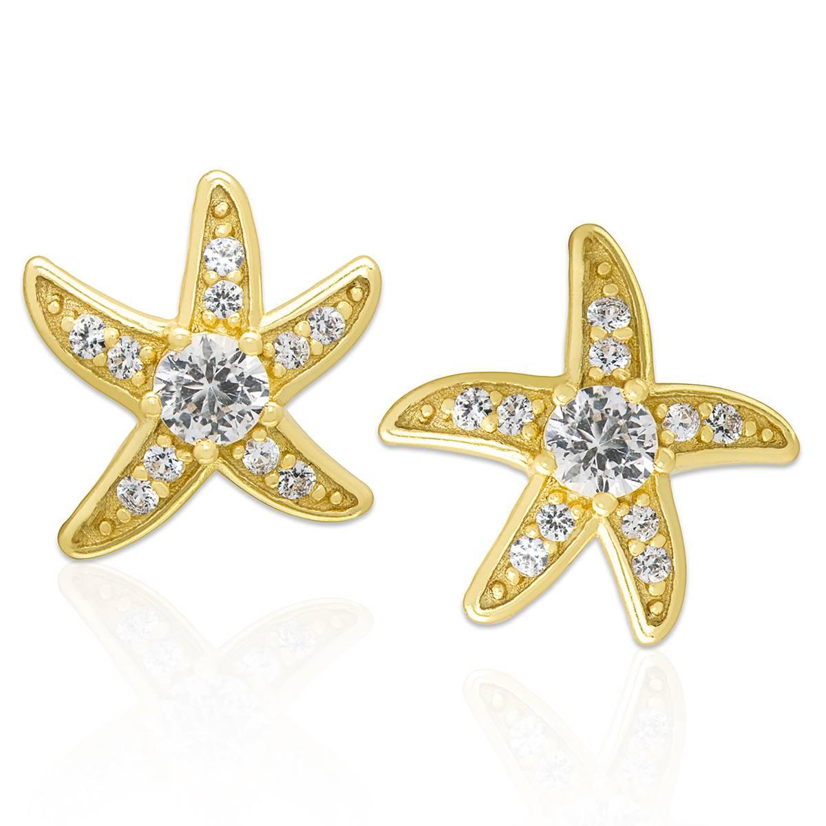 Click here for Gianni Argento Starfish Gold & Lab-Grown White Sap... prices