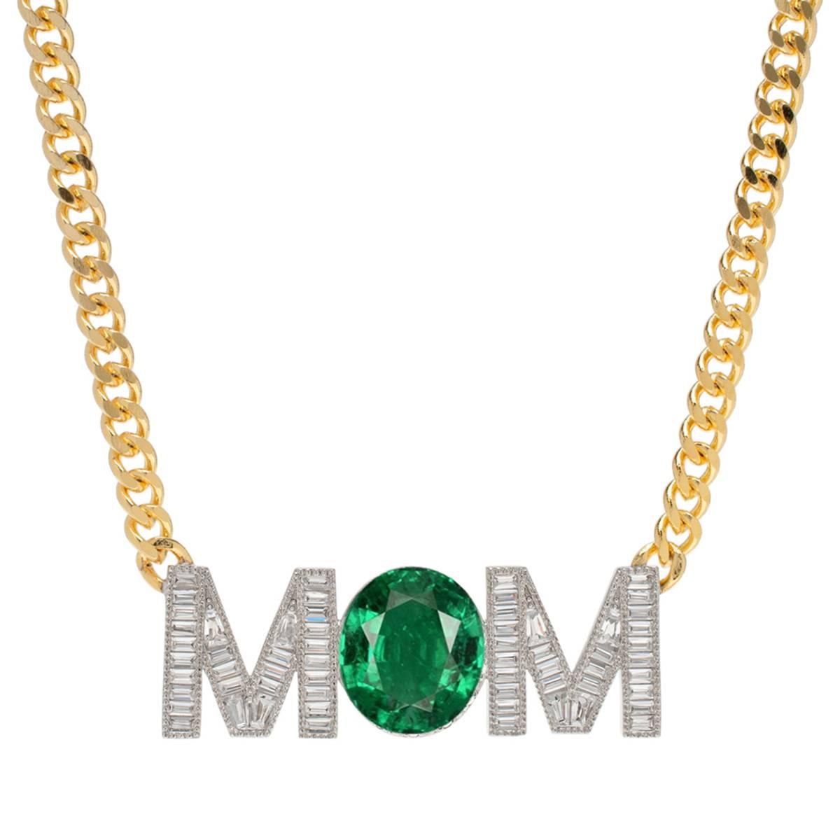 Click here for Gianni Argento 14kt. Gold Plated Lab Emerald Mom N... prices