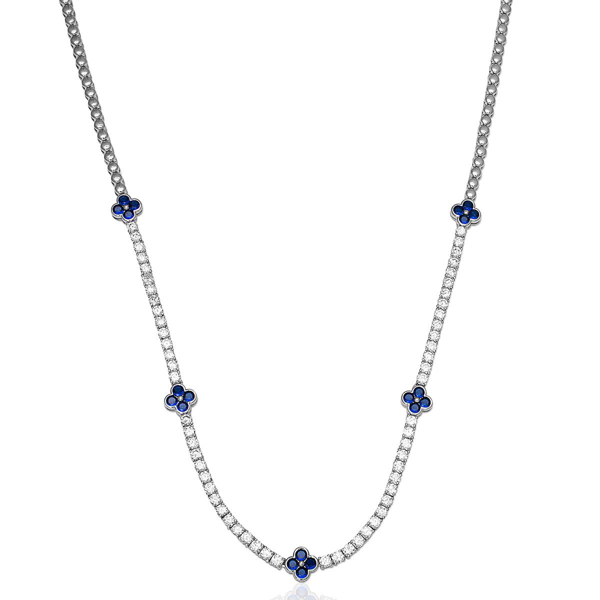 Click here for Gianni Argento Lab-Grown Sapphire Round And Clover... prices