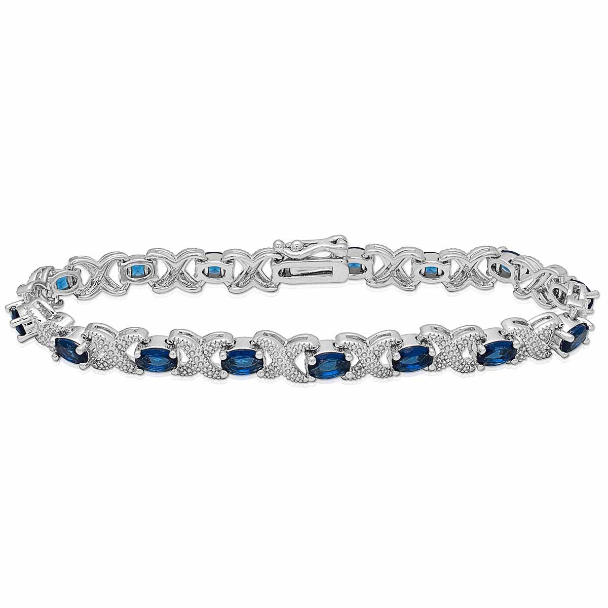 Click here for Gianni Argento Fine Silver Plated Lab Grown Sapphi... prices