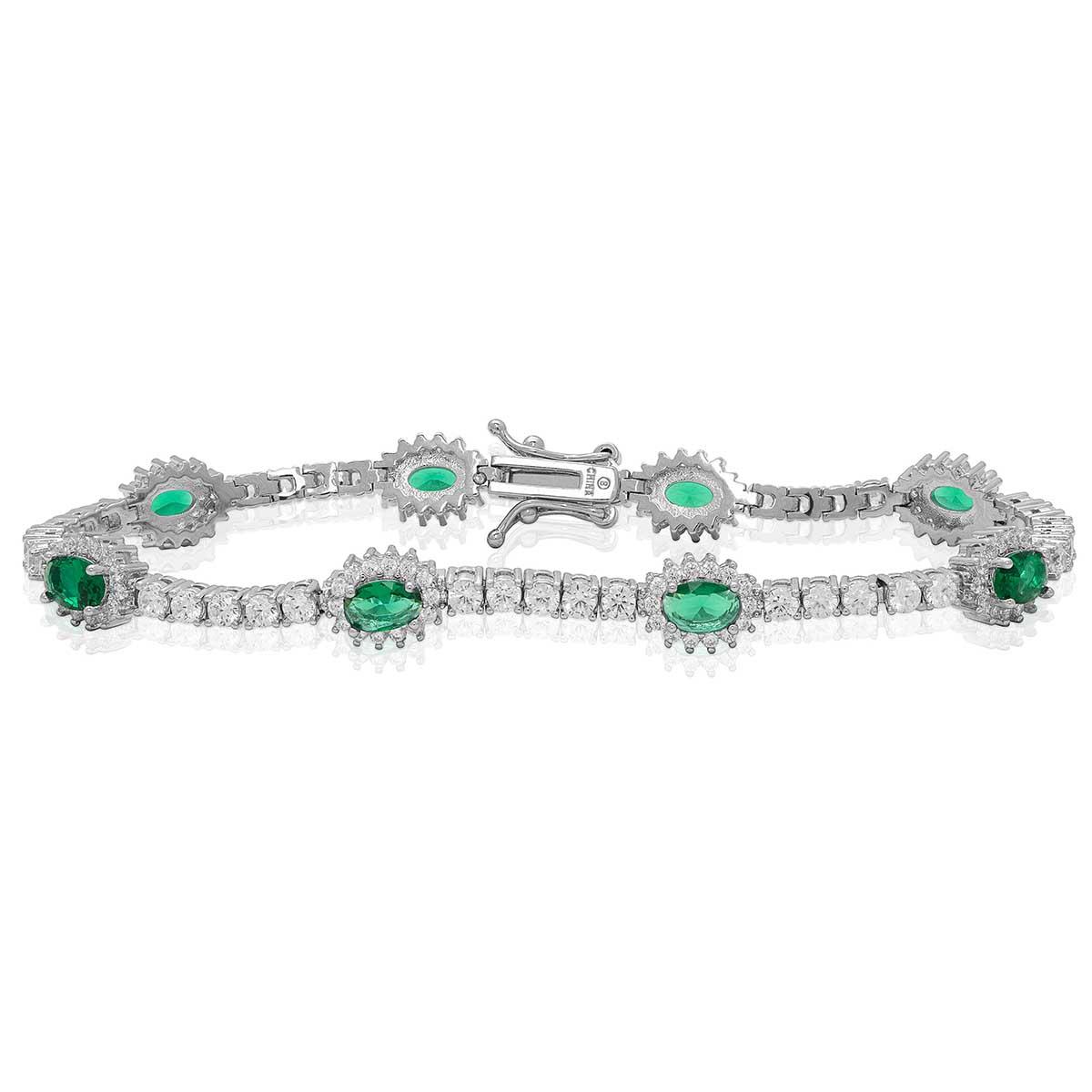 Click here for Gianni Argento Silver-Plated Lab-Grown Emerald Lad... prices