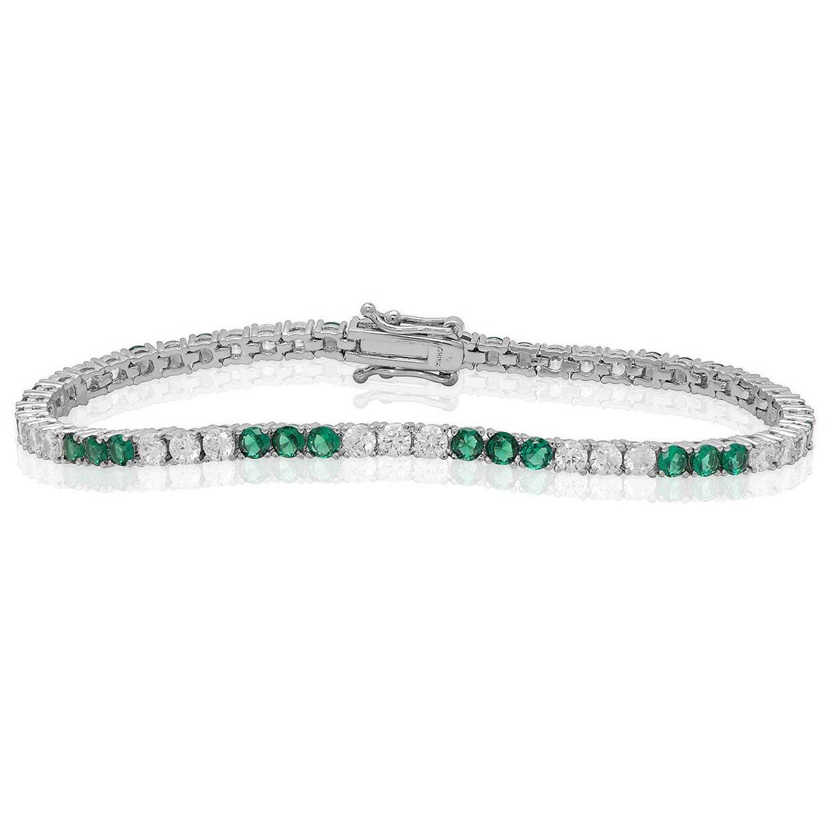 Click here for Gianni Argento Silver-Plated Lab-Grown Emerald Ten... prices