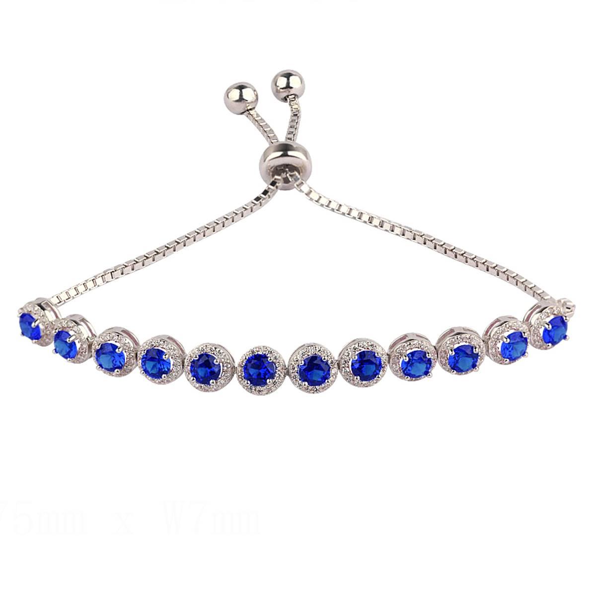 Click here for Gemstone by Gianni Argento Round Halo Adjustable B... prices