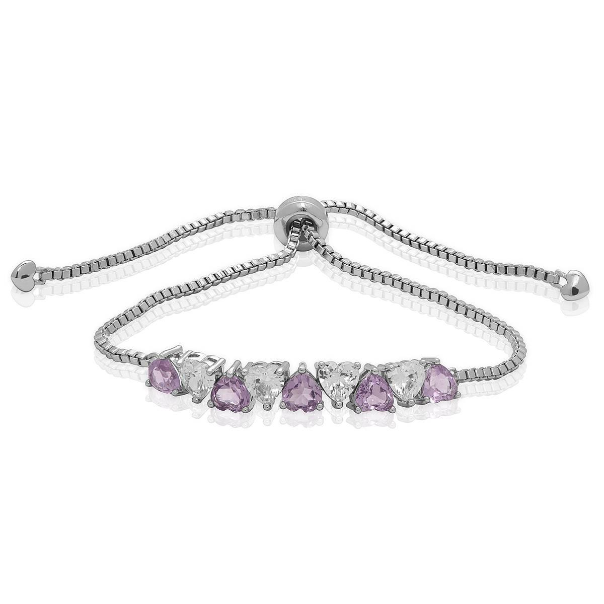 Click here for Gemstone by Gianni Argento Amethyst Heart Adjustab... prices