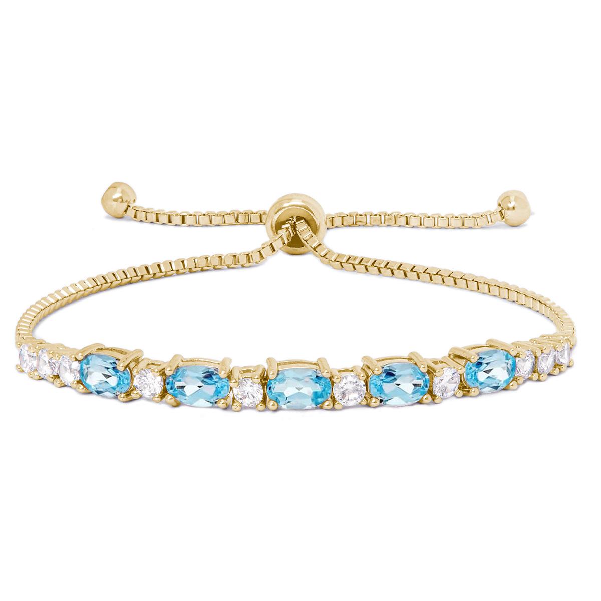 Click here for Gemstone by Gianni Argento Blue Topaz Oval Adjusta... prices