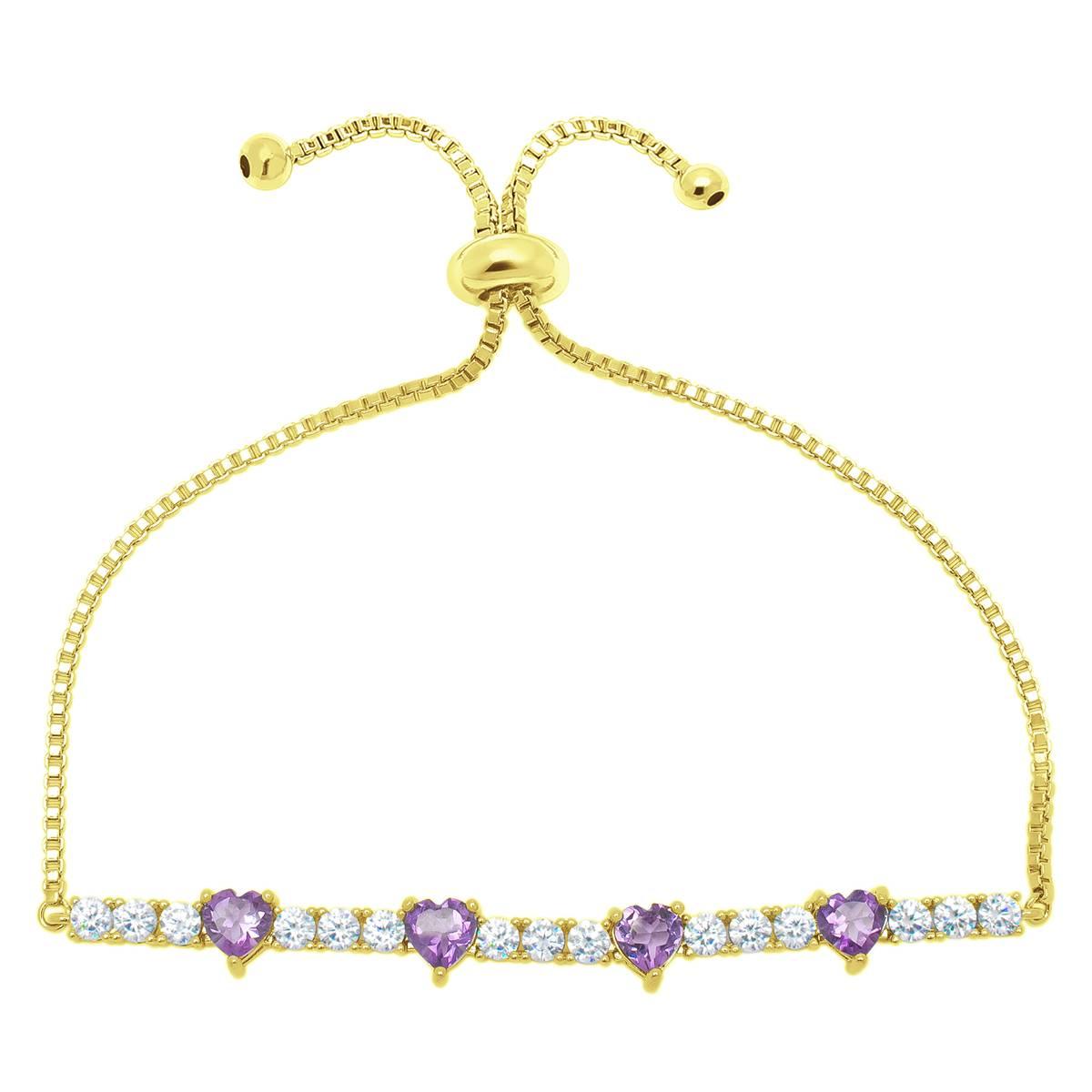 Click here for Gemstone by Gianni Argento Amethyst Heart Adjustab... prices