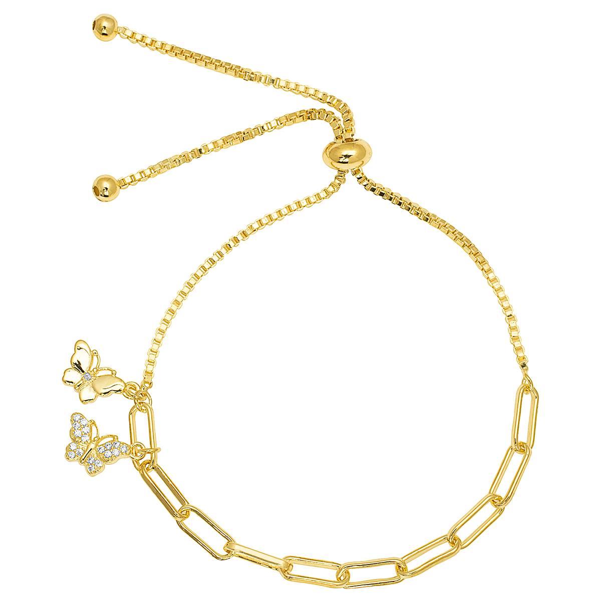 Click here for Accents by Gianni Argento Duo Butterfly Charm Adju... prices