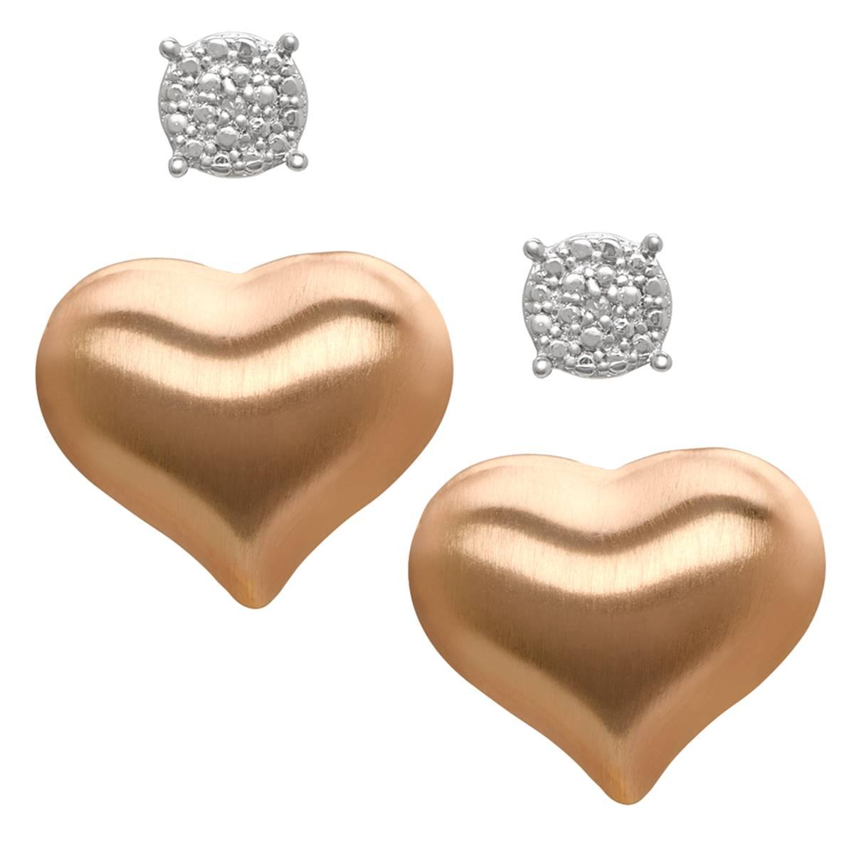 Click here for Accents by Gianni Argento Diamond Stud & Heart Stu... prices