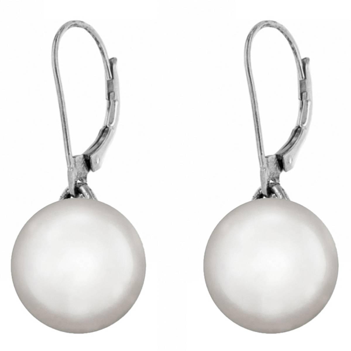 Click here for Sterling Silver Pearl Dangle Leverback Earrings prices