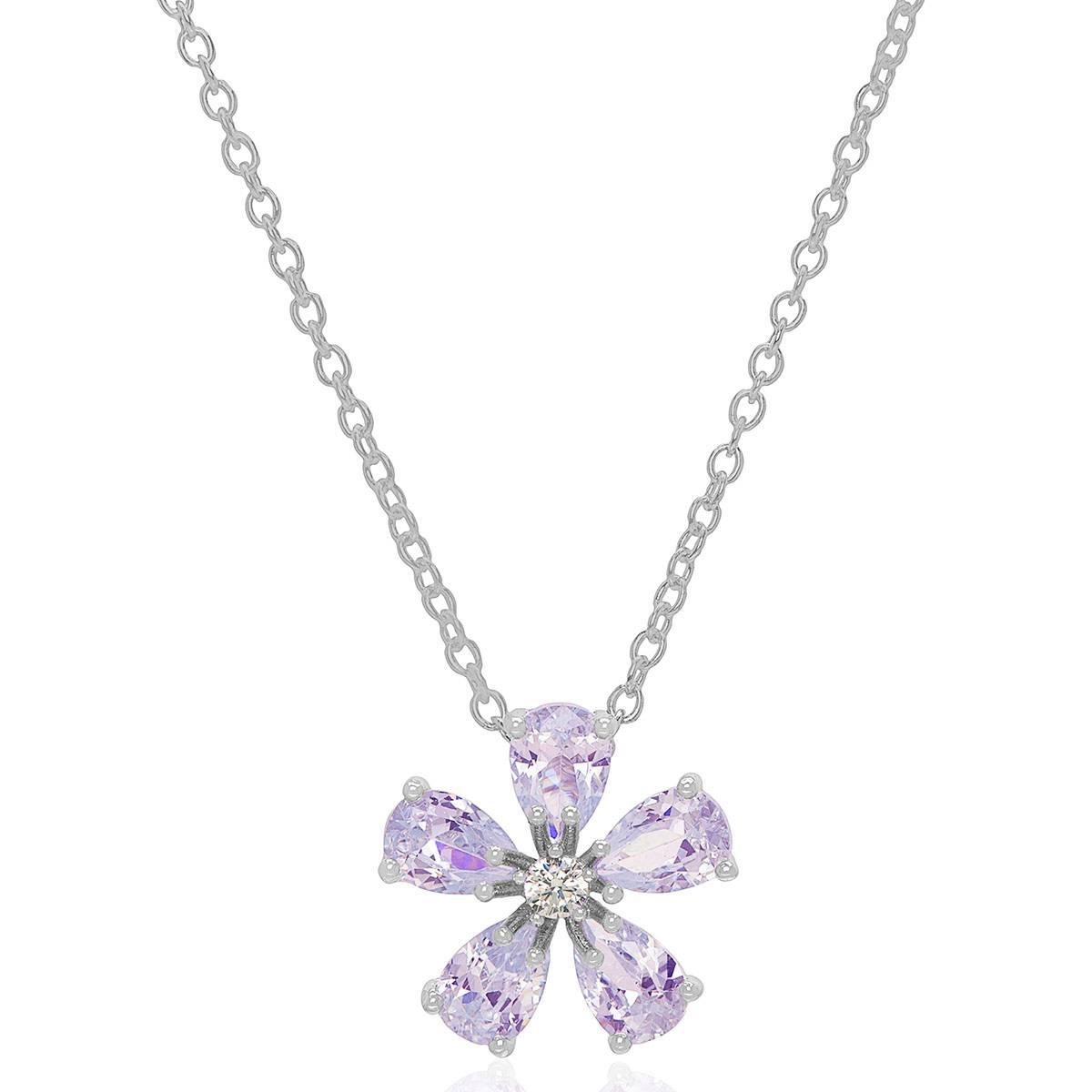 Click here for Simulated Lavender Flower Necklace prices