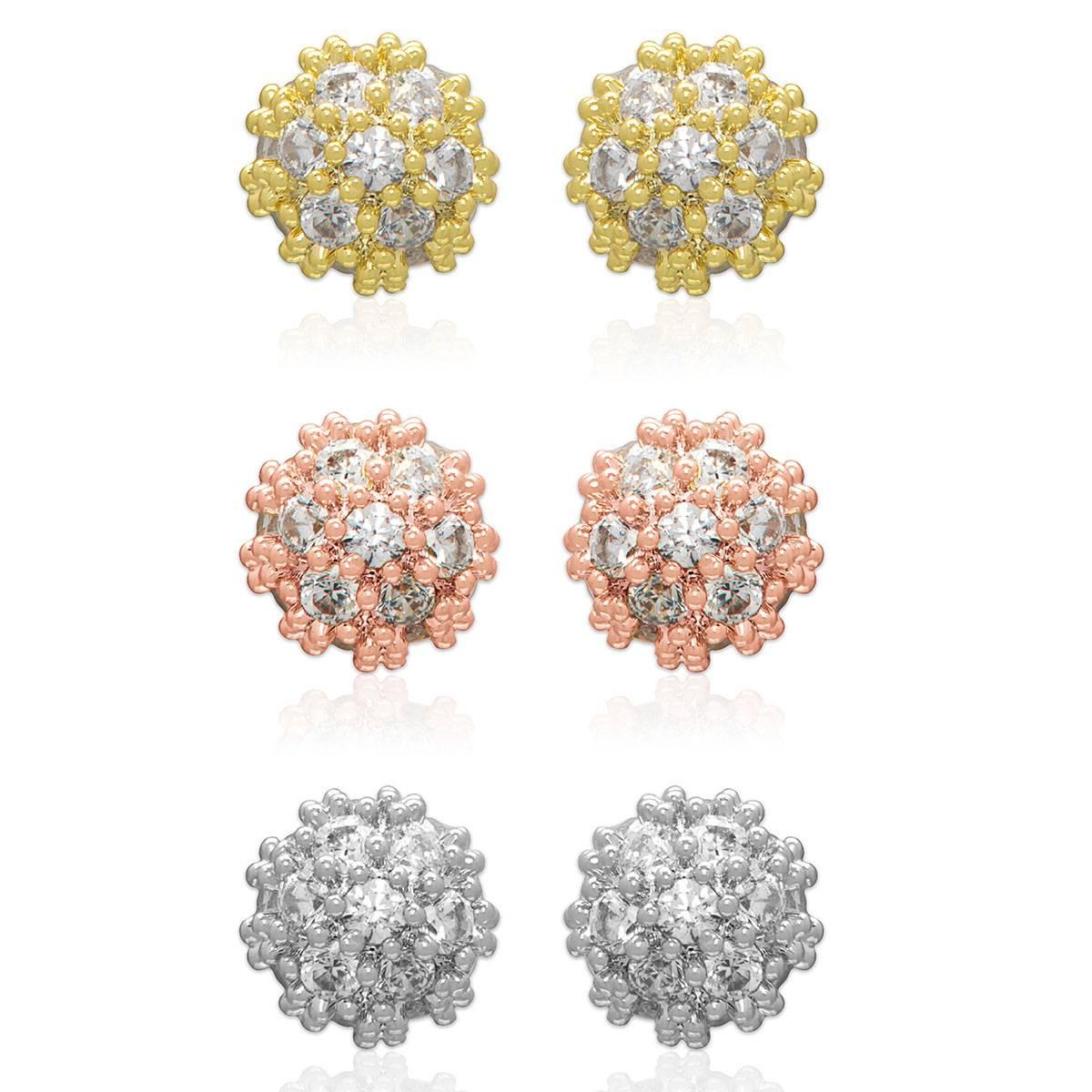 Click here for Multi-Color 3pr. Ball Stud Earrings Set prices