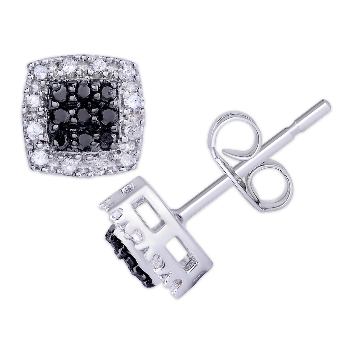 Click here for Gianni Argento 1/3ctw. Black & White Diamond Stud... prices