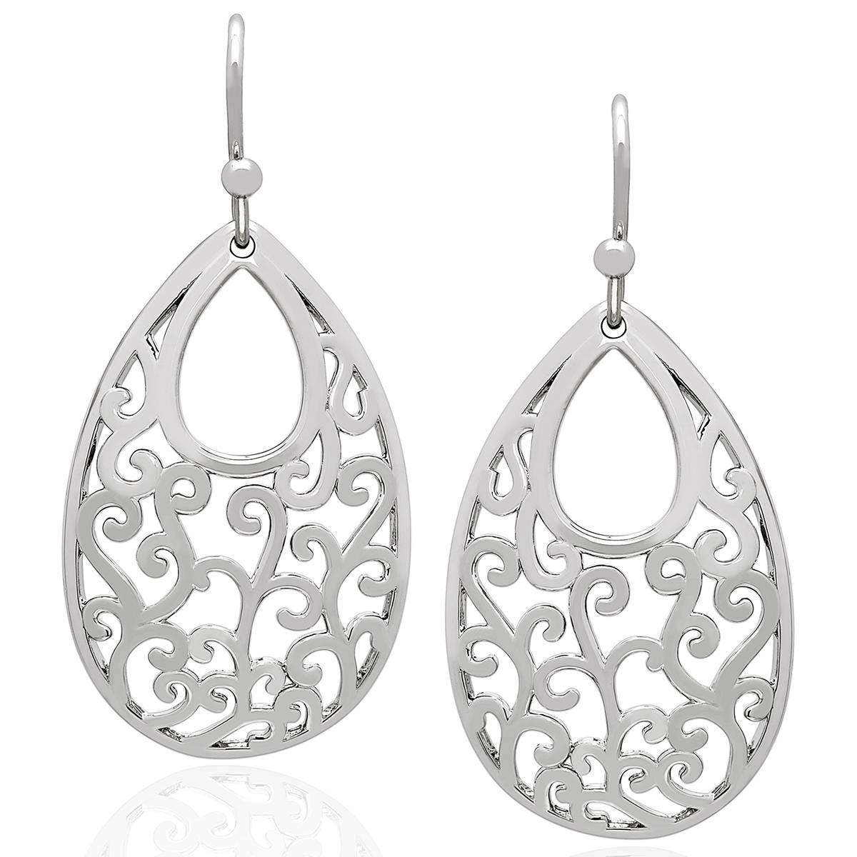Click here for Gianni Argento Oval Filigree Drop Earrings prices