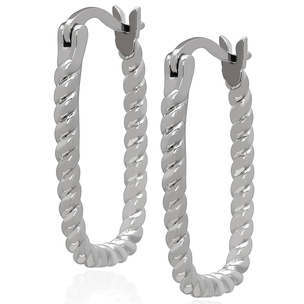 Click here for Gianni Argento Silver-Plated Twisted Rope Rectangl... prices