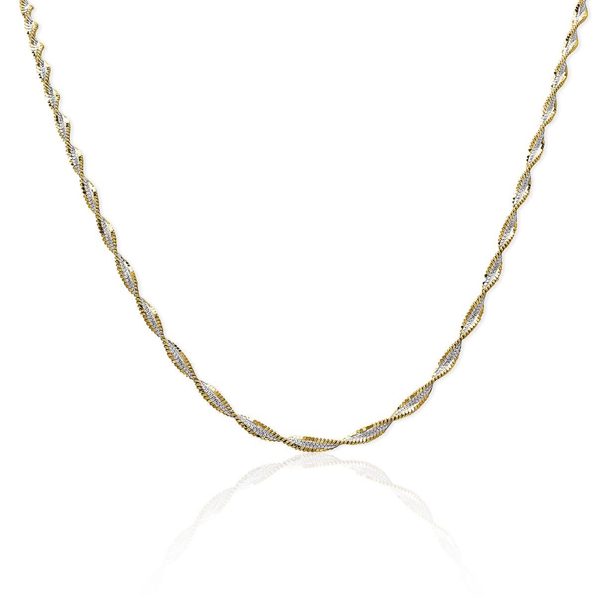 Click here for Gianni Argento 20in. Two-Tone Twist Herringbone Ch... prices