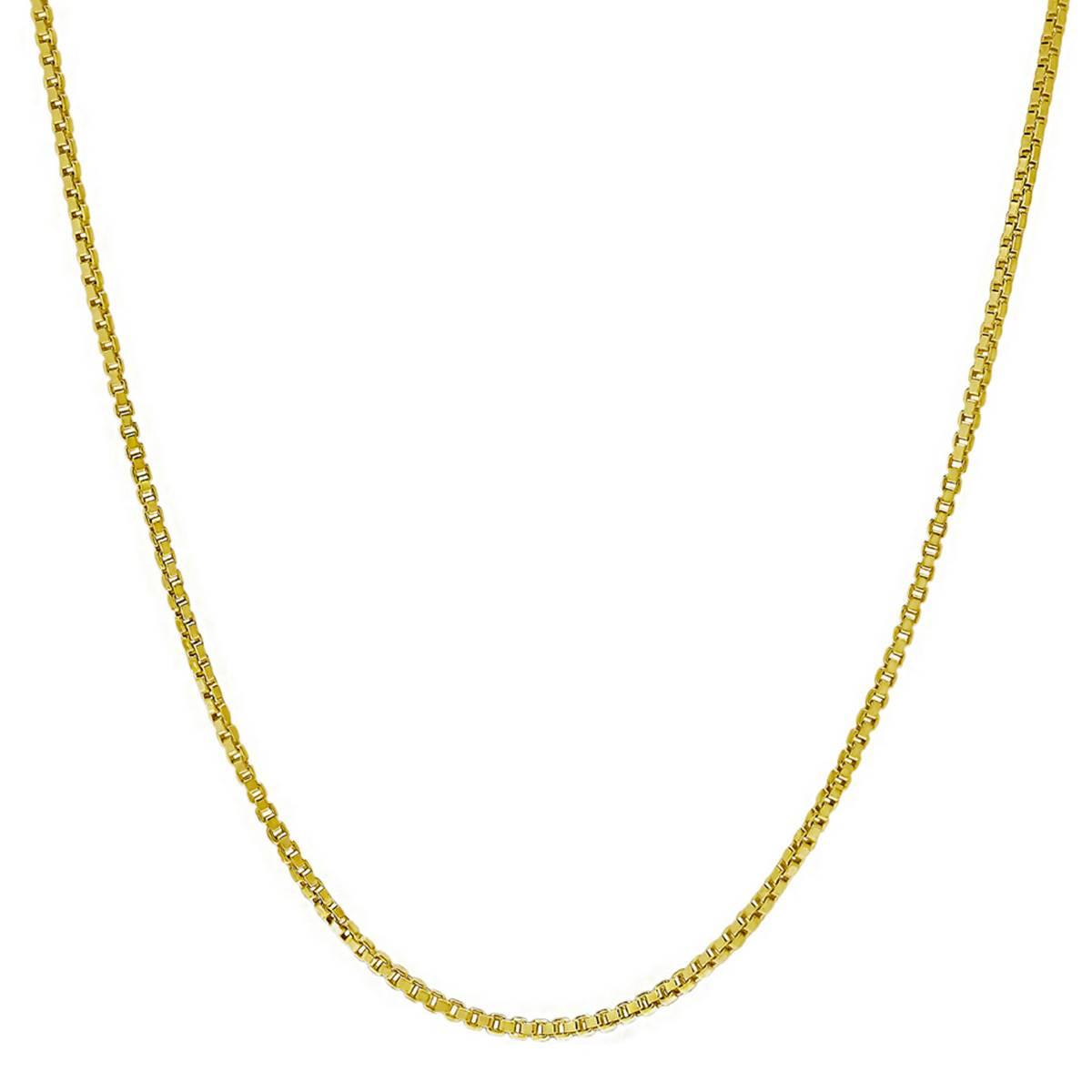 Click here for Gold over Sterling Silver Diamond Cut Box Chain Ne... prices