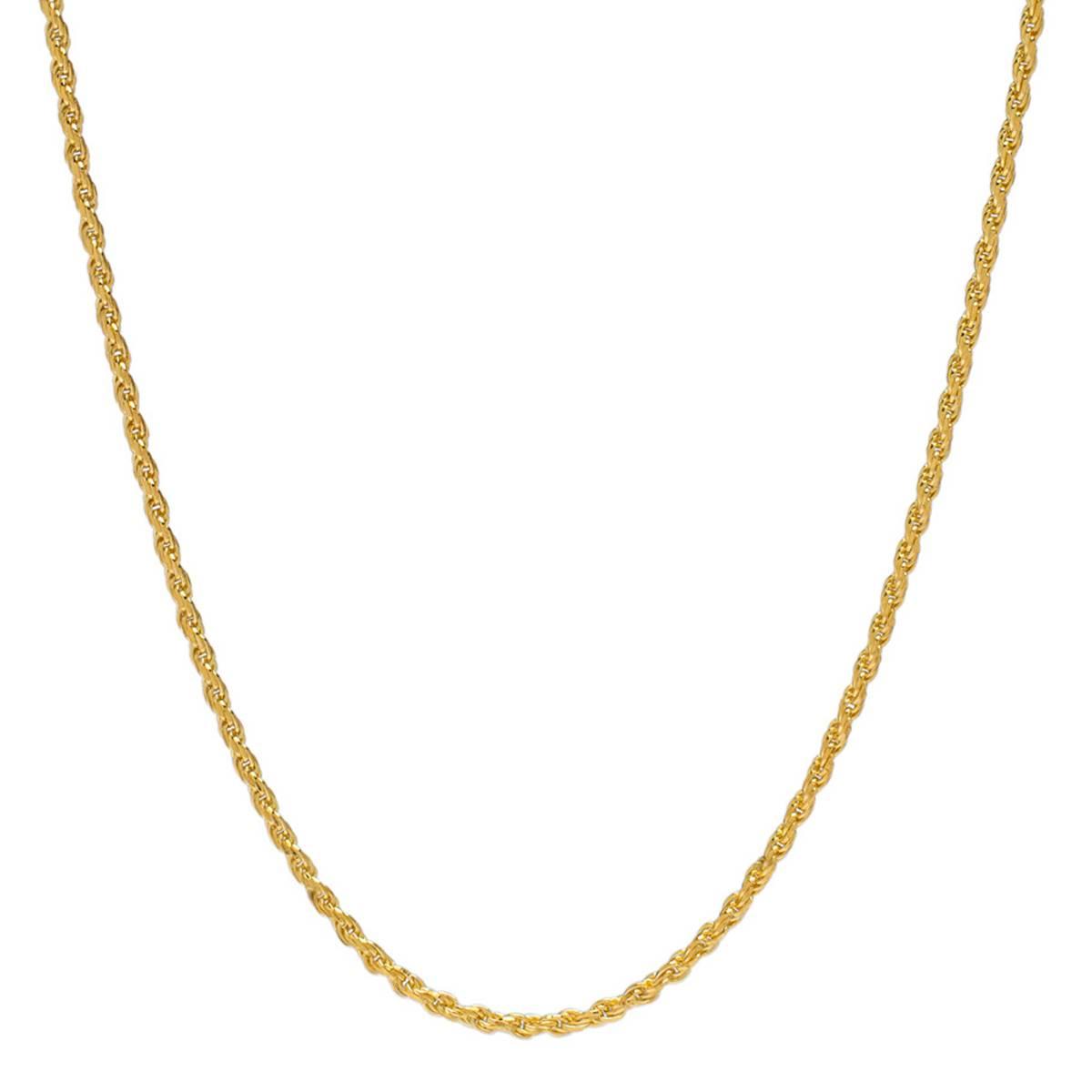 Click here for 14kt. Gold over Sterling Silver Diamond Cut Rope C... prices