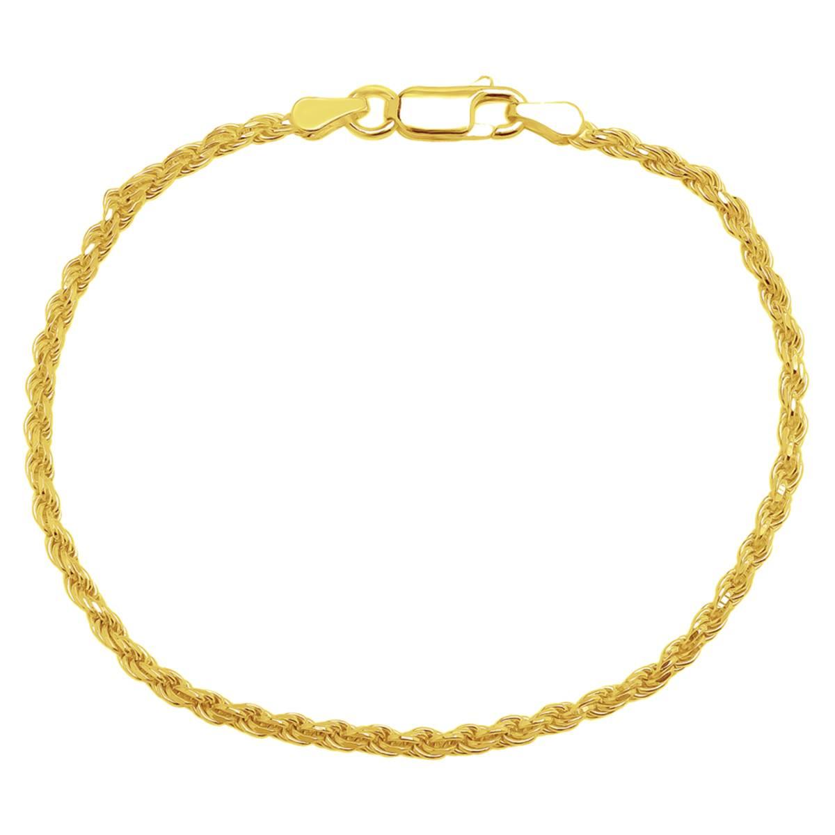 Click here for Gold over Sterling Silver Diamond Cut Rope Chain B... prices