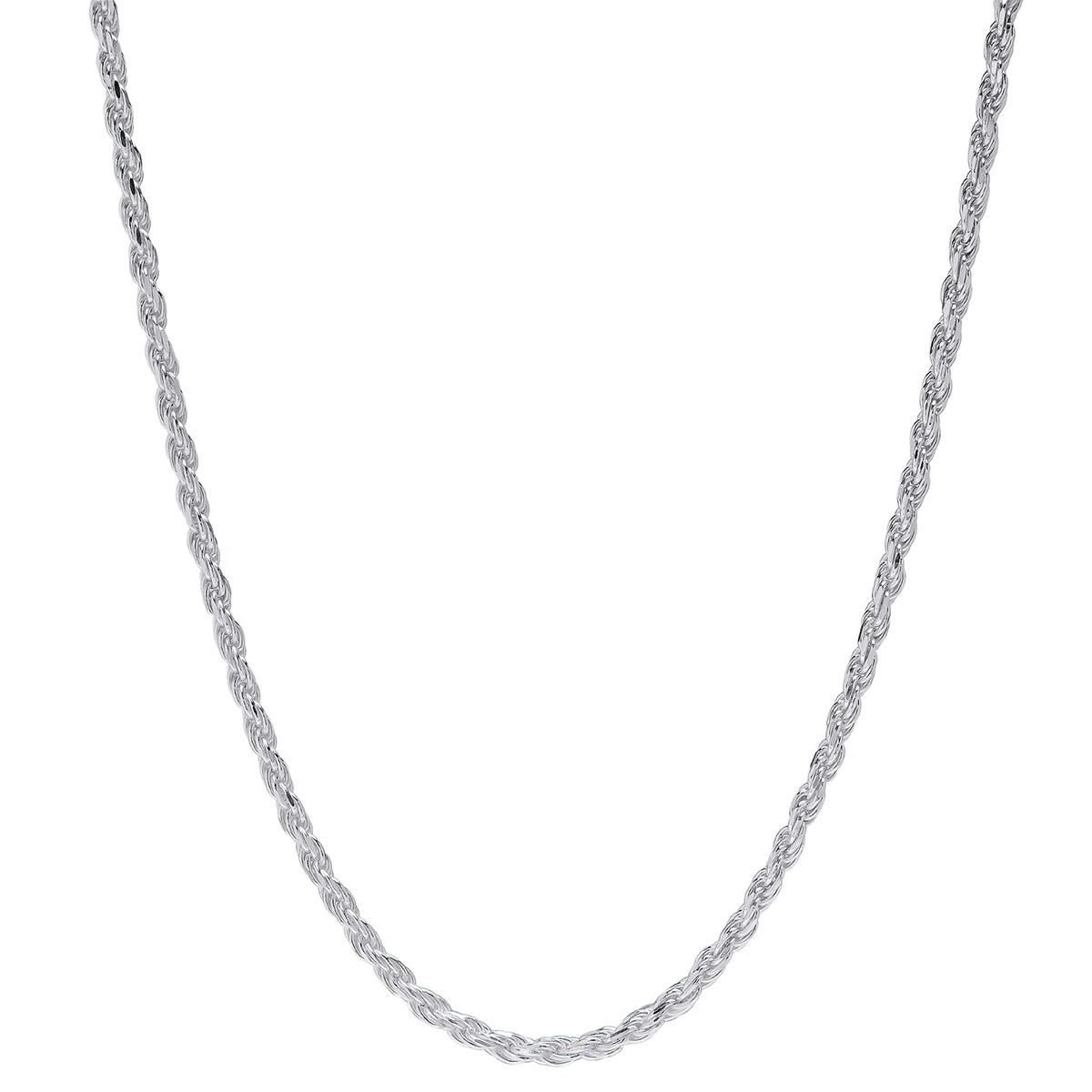 Click here for Sterling Silver DC Rope 24in. Chain Necklace prices