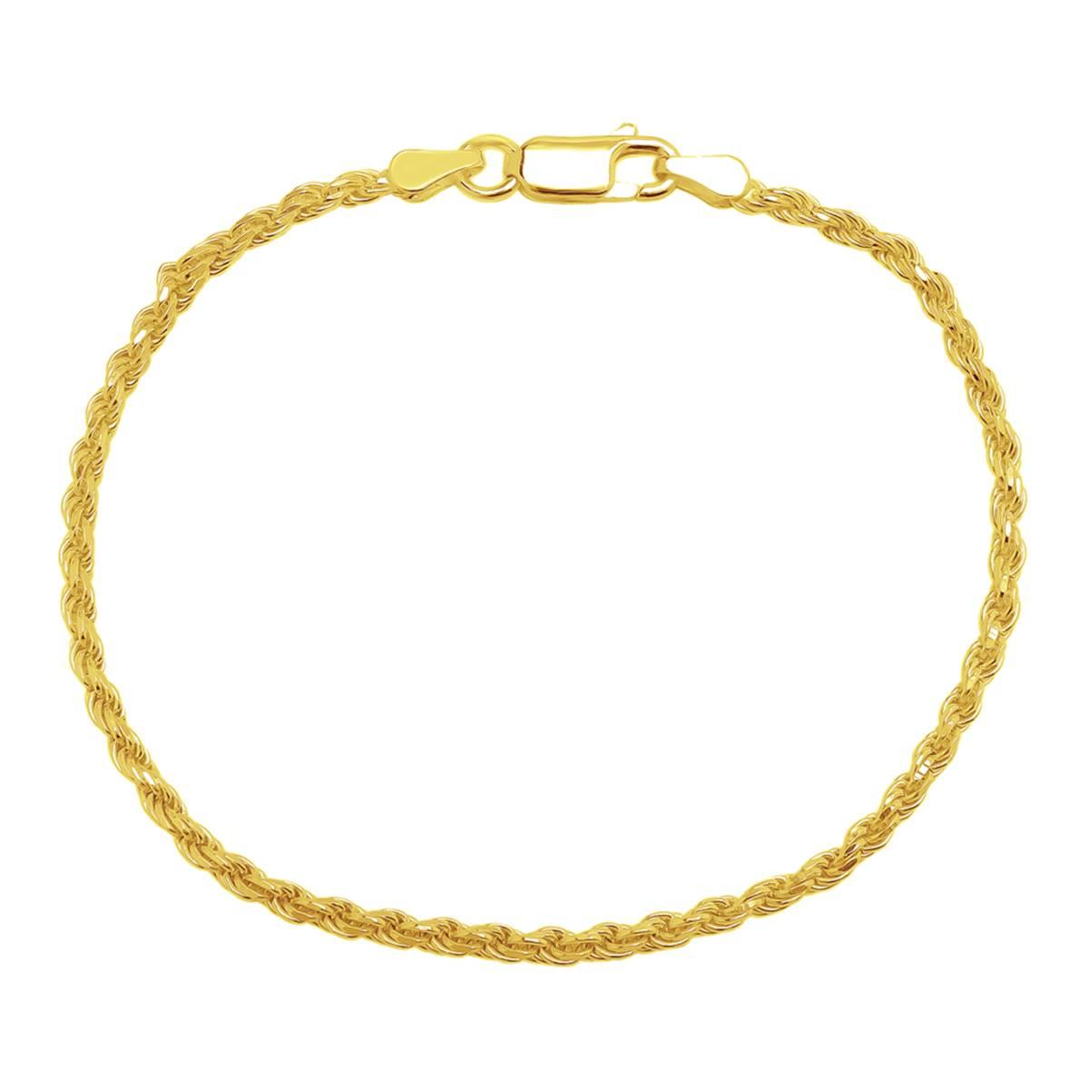 Click here for Gold Over Sterling Silver Diamond Cut Chain Bracel... prices